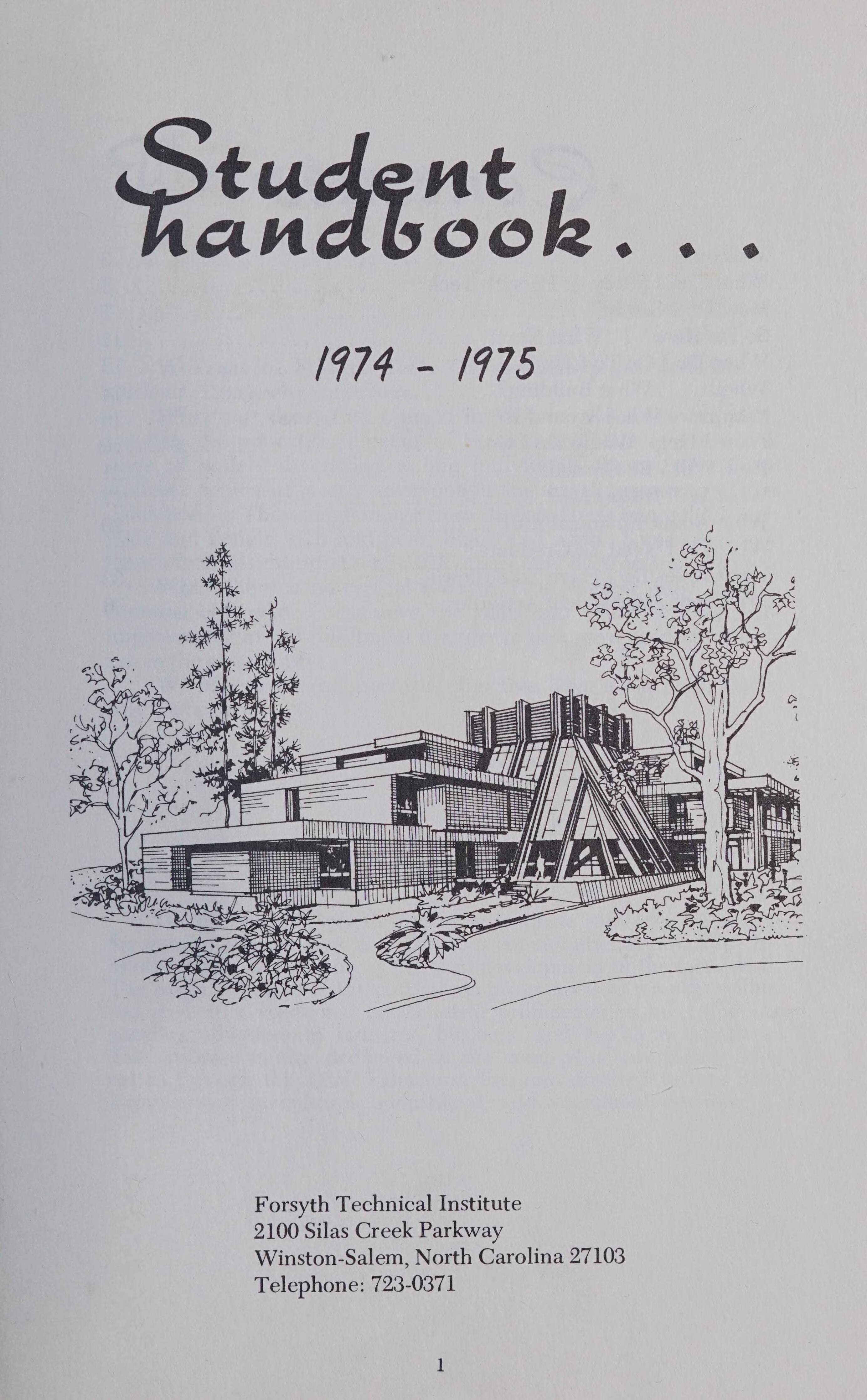 Forsyth Tech Community College Handbooks [1974-1975]