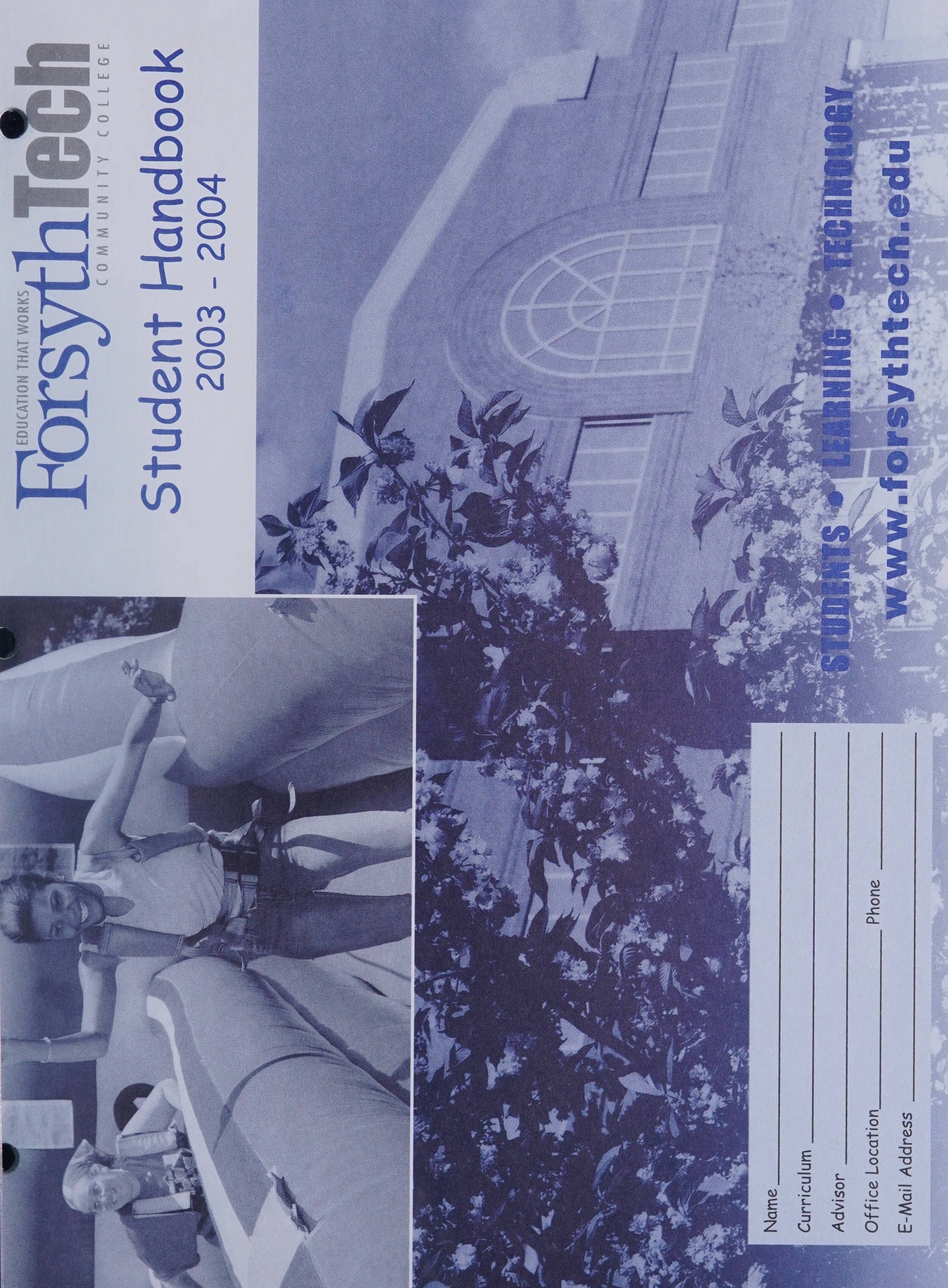 Forsyth Tech Community College Handbooks [2003-2004]