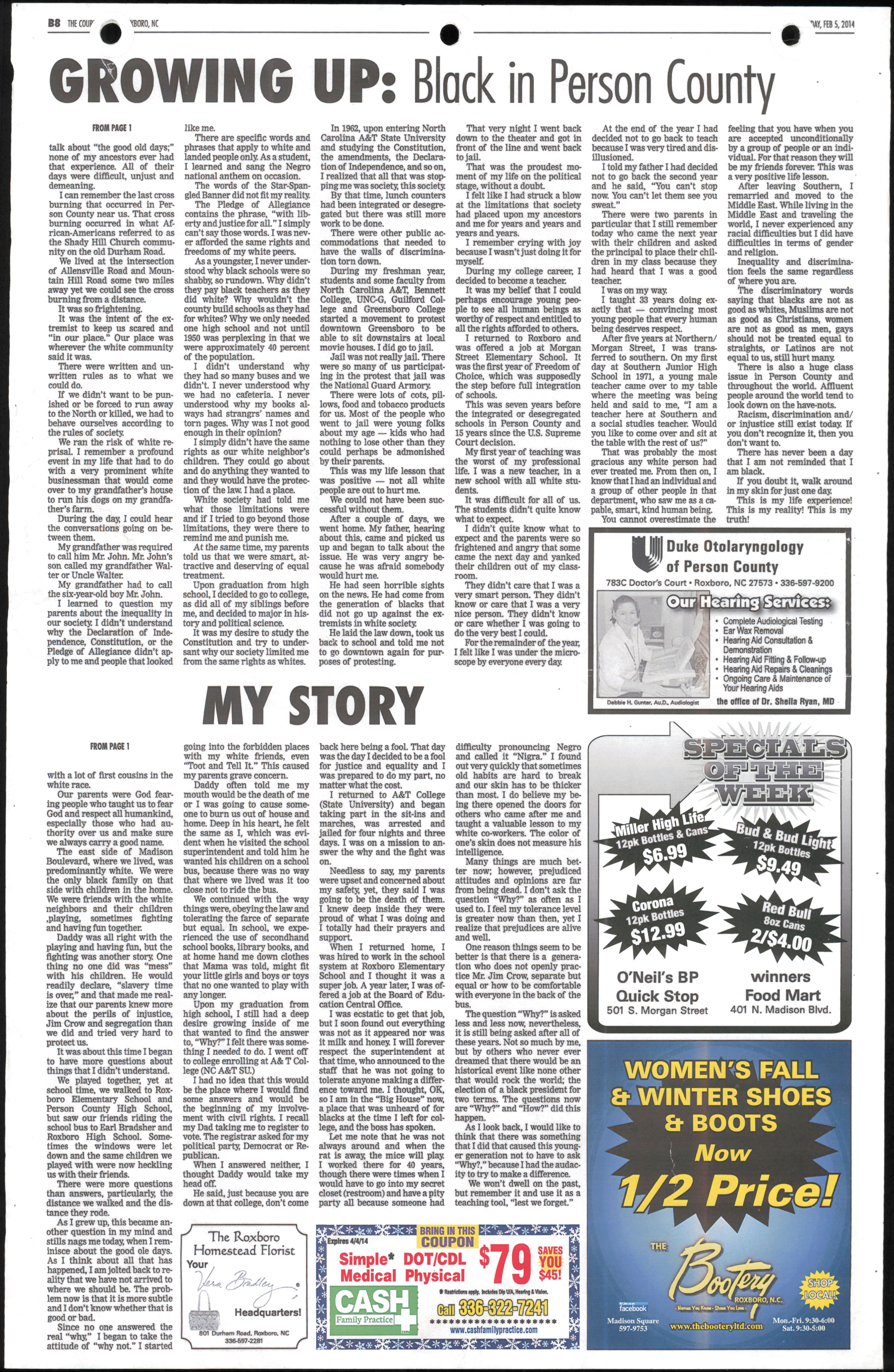 Histories of African American Families in Person County