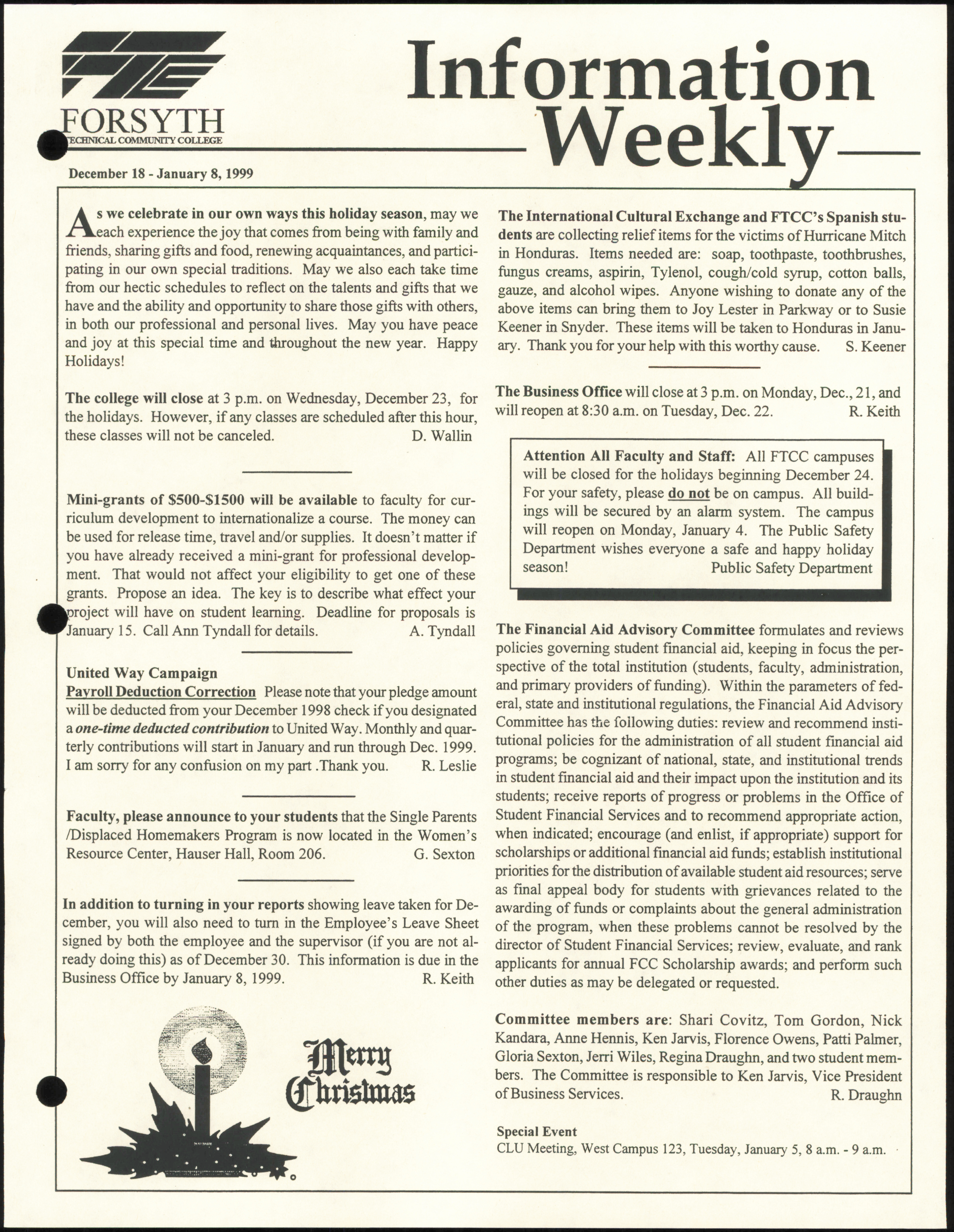 Information Weekly [October-December 1998]