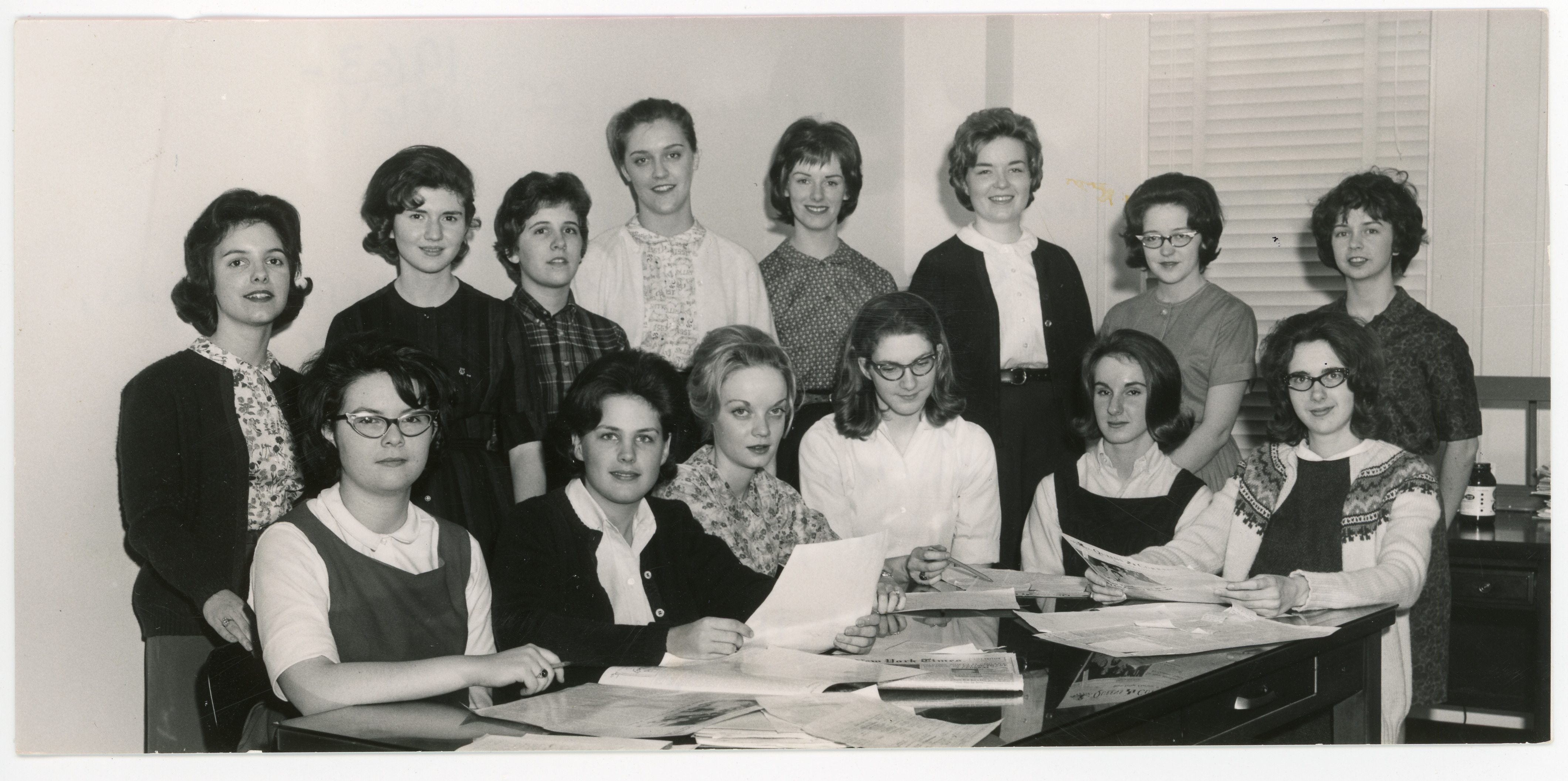Queens College of Charlotte Newspaper Staff 1963-1964
