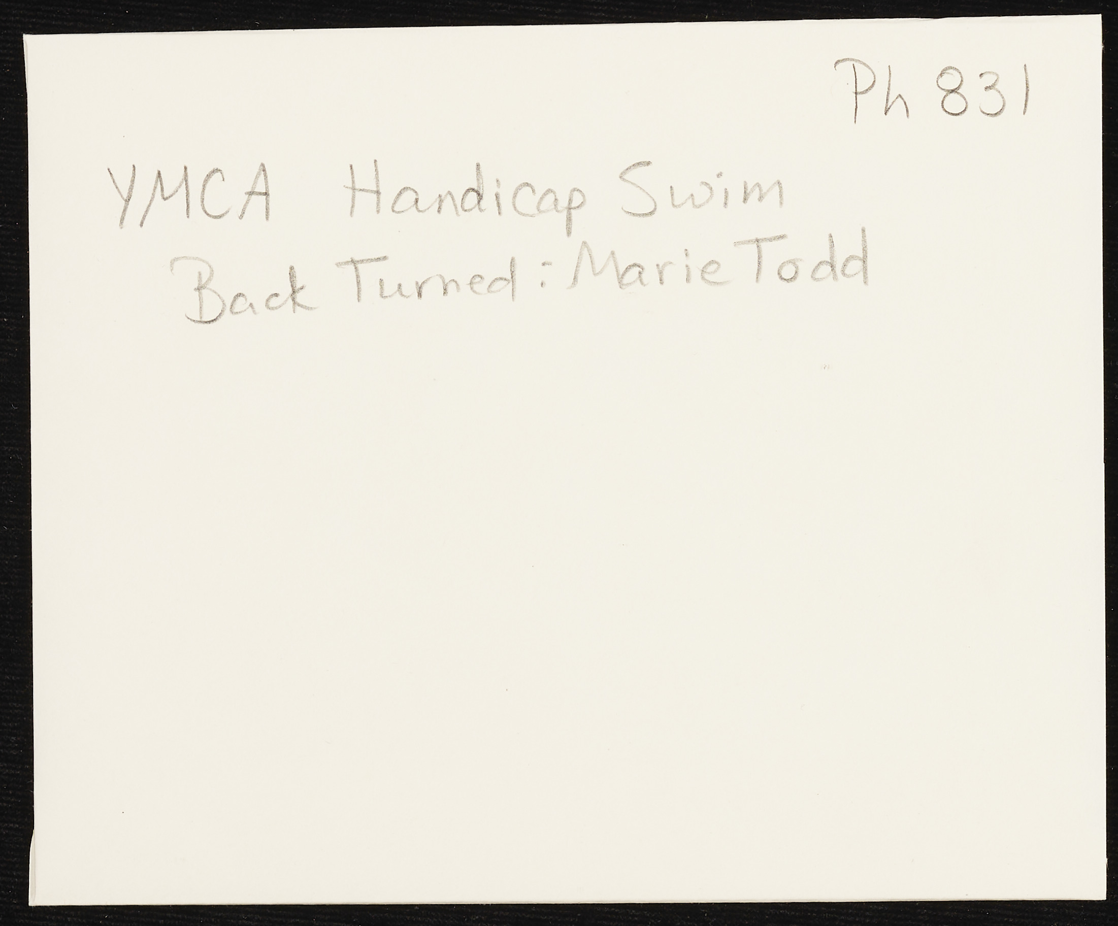 Y.M.C.A. Handicap Swim