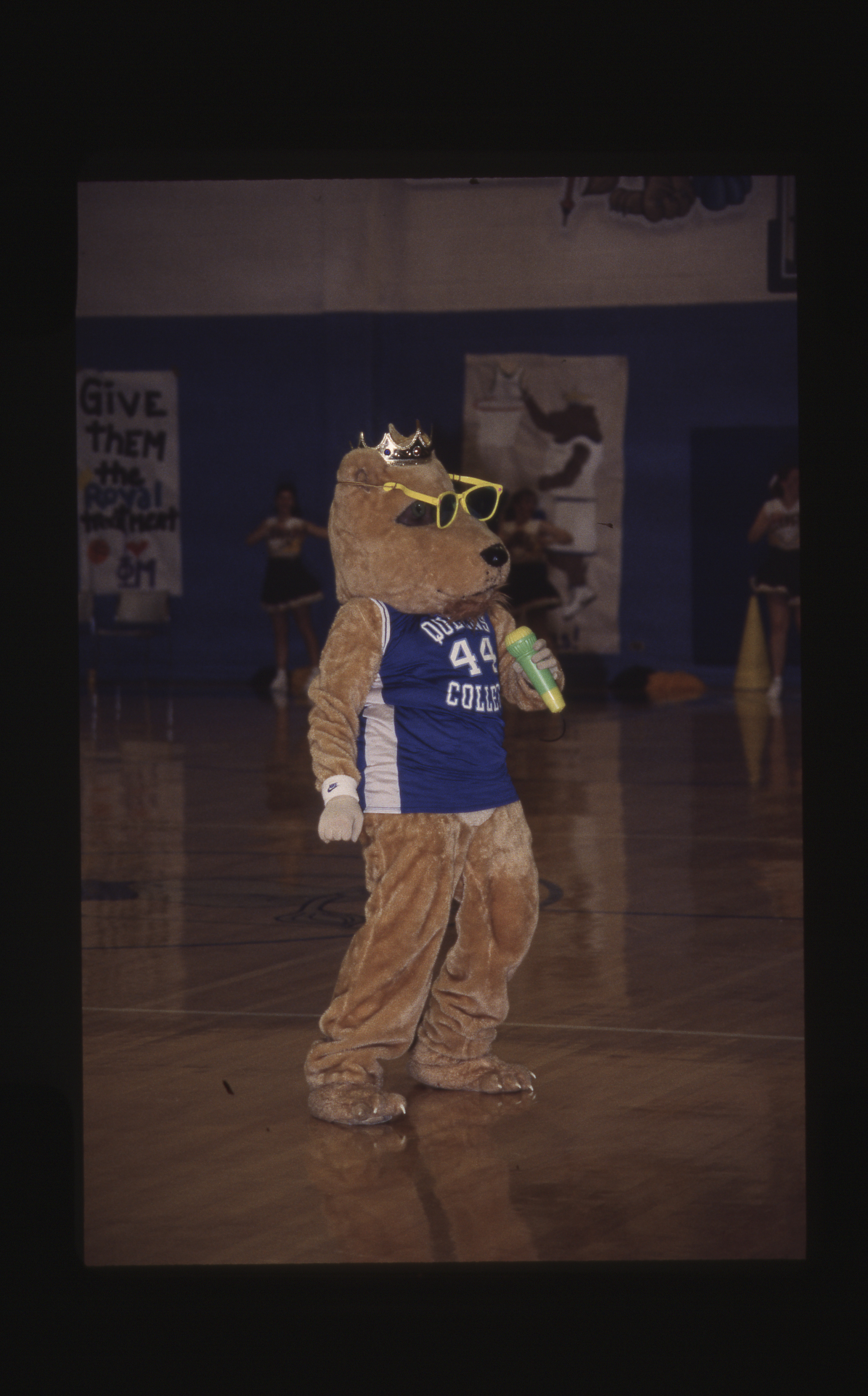 Queens College Mascot at a Game