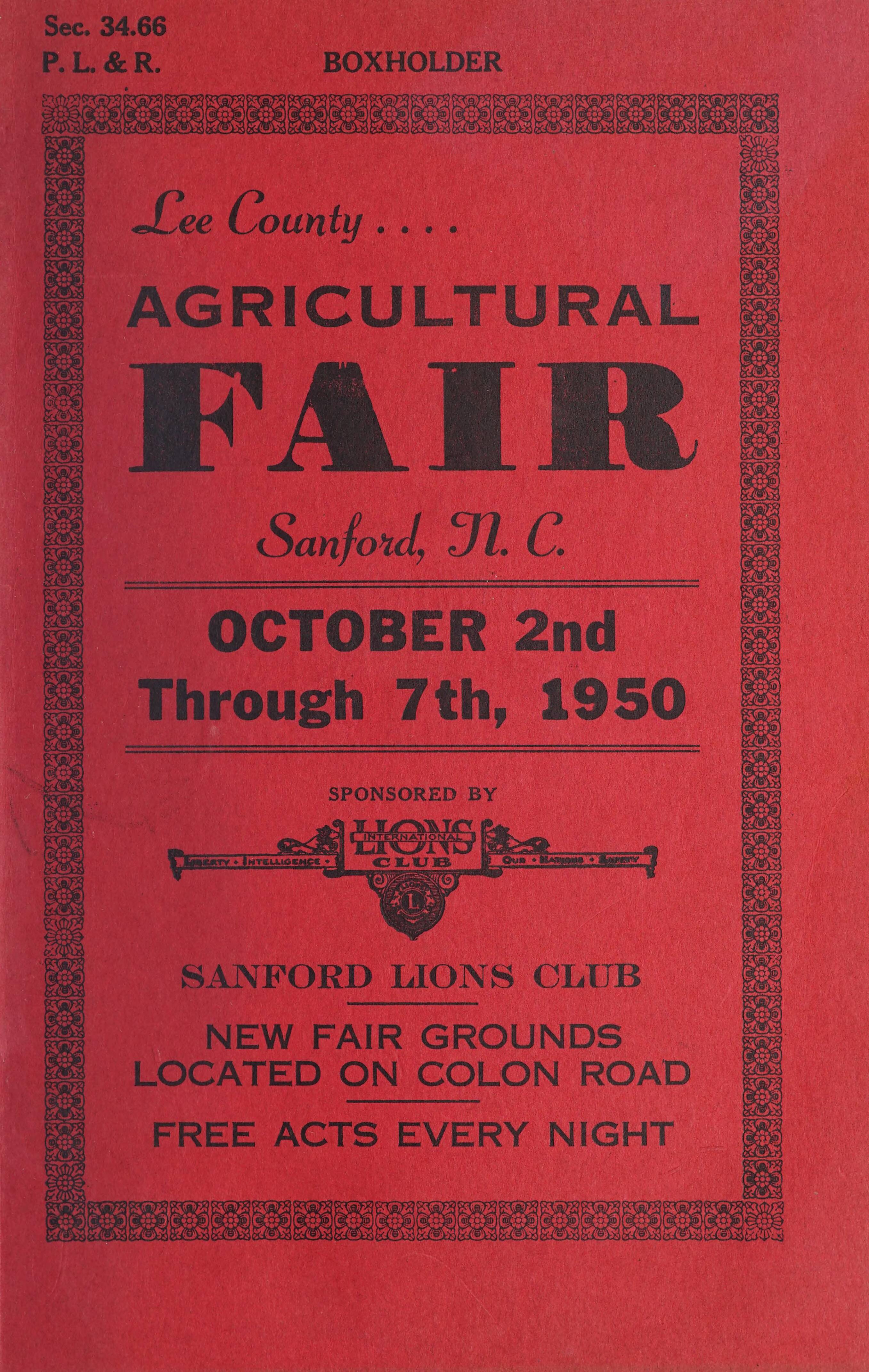 Lee County Agricultural Fair [1950]