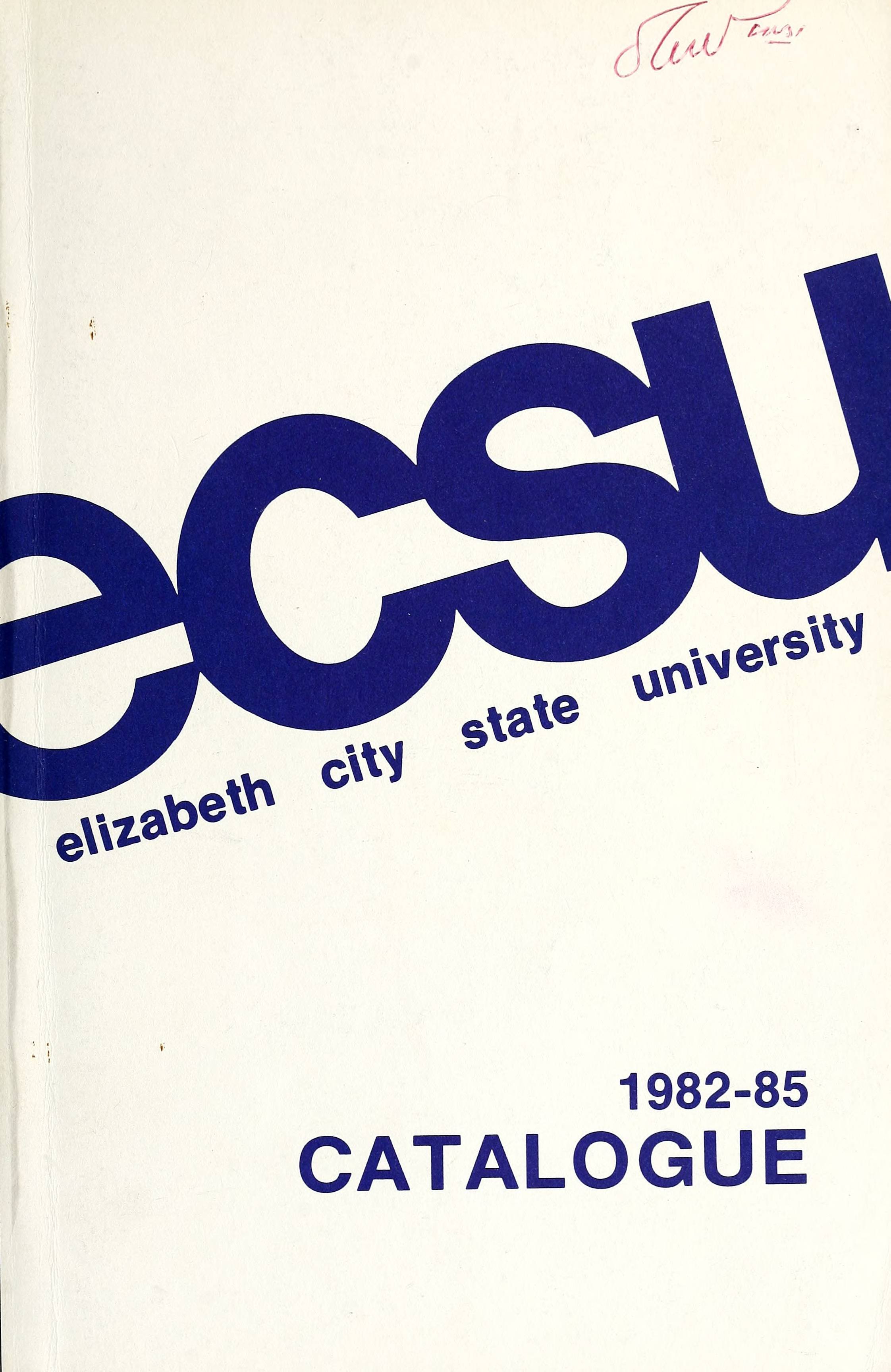 Elizabeth City State University Catalogue [1982-1985]