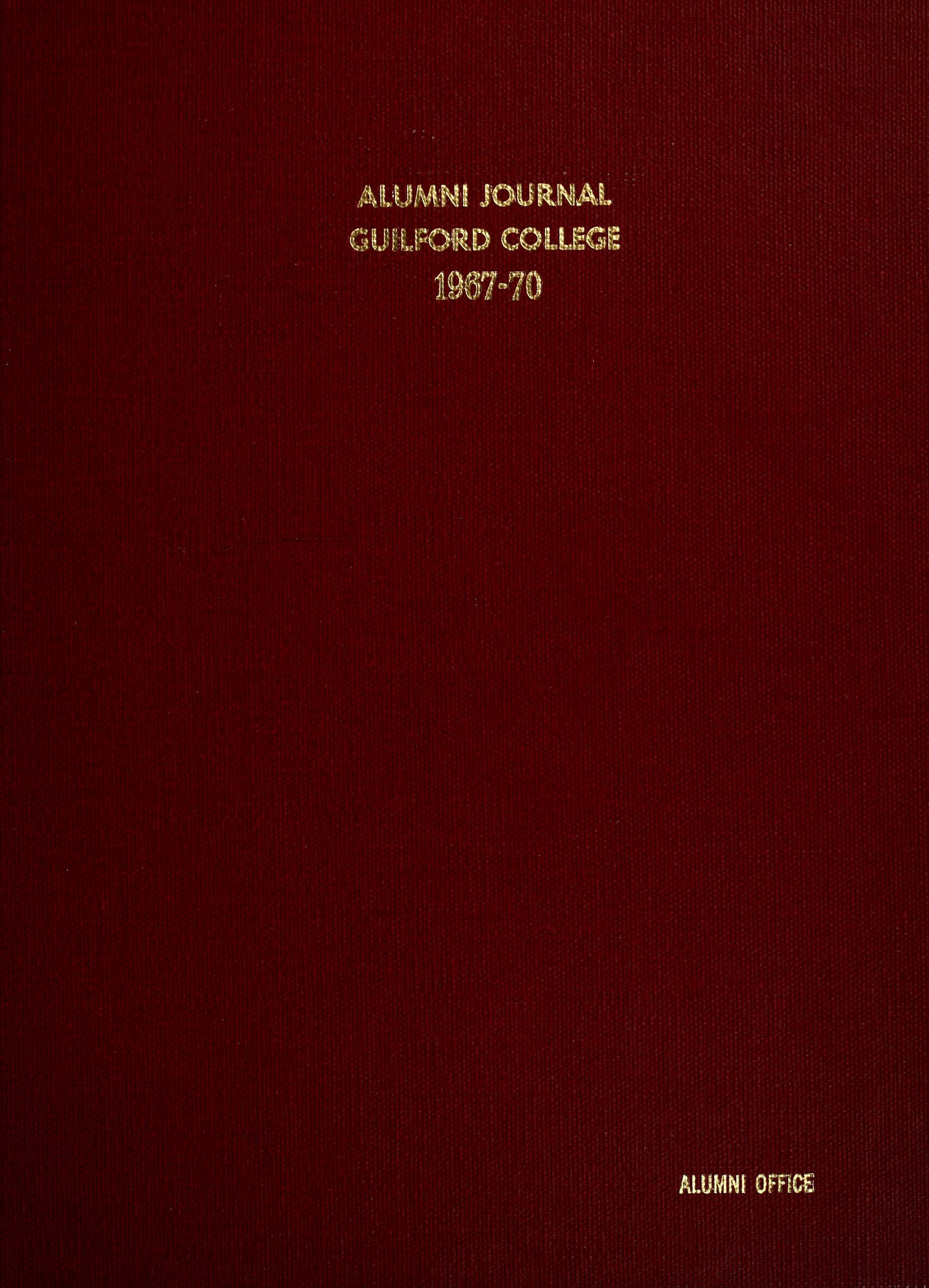 Guilford College Bulletin / Alumni Journal [1967-1970]