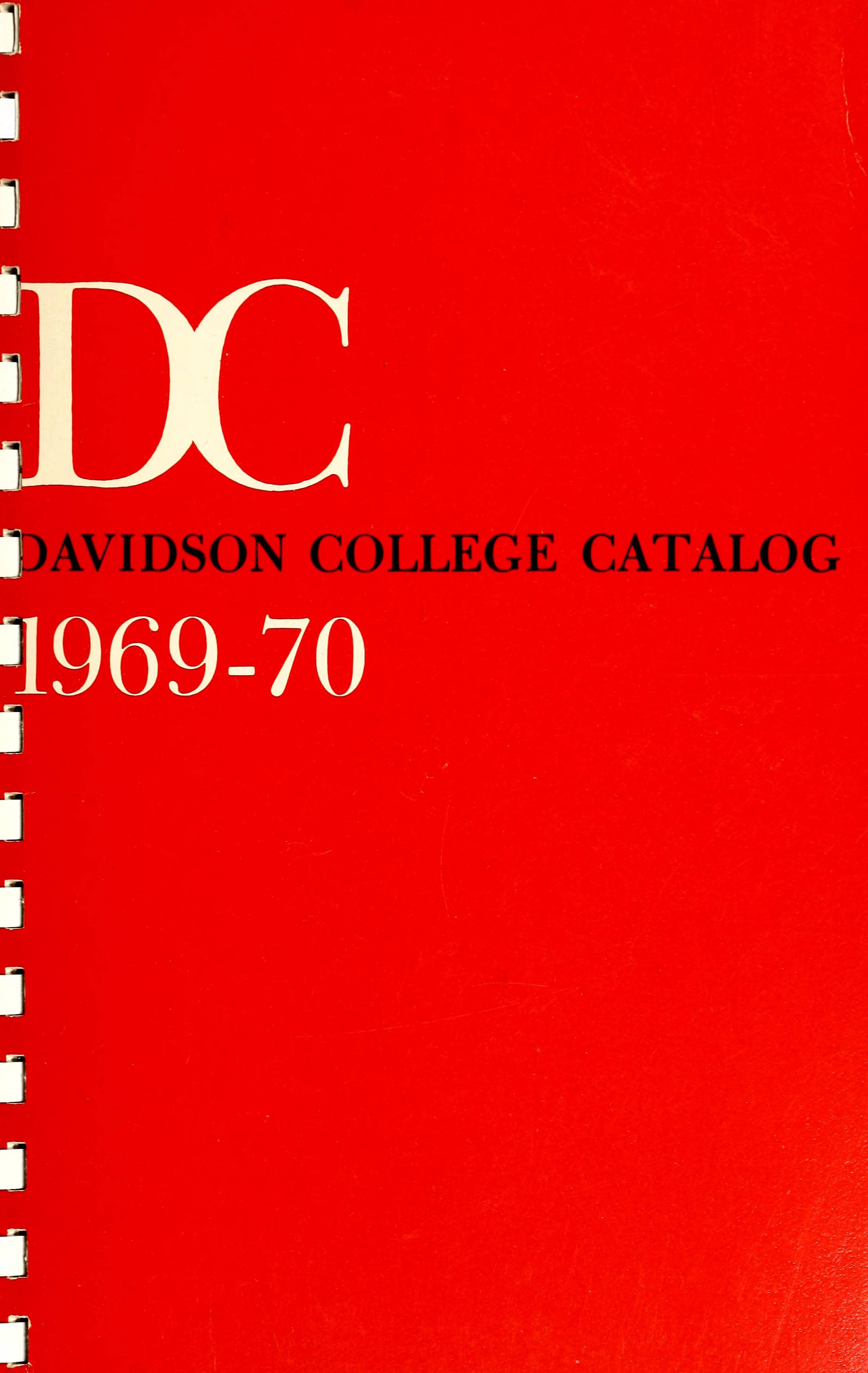 Davidson College Catalog [1969-1970]
