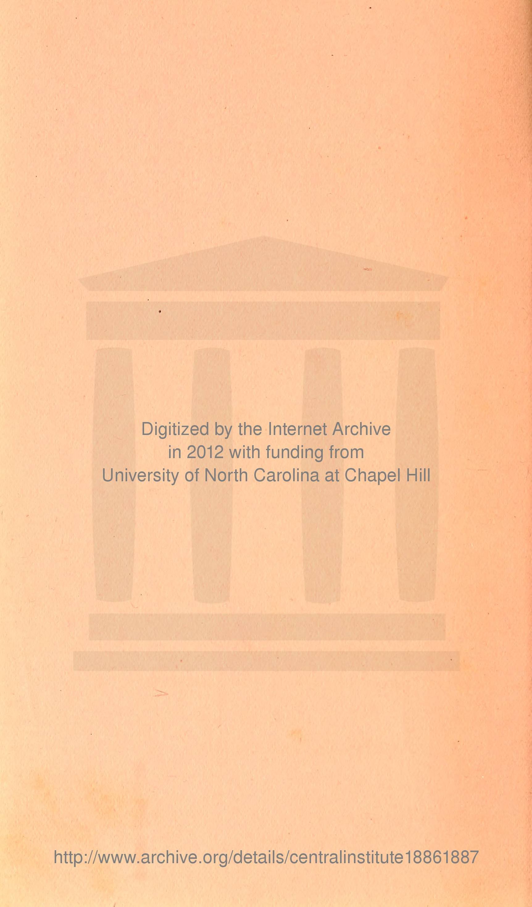 Central Institute for Young Ladies Course Catalog [1886-1887]