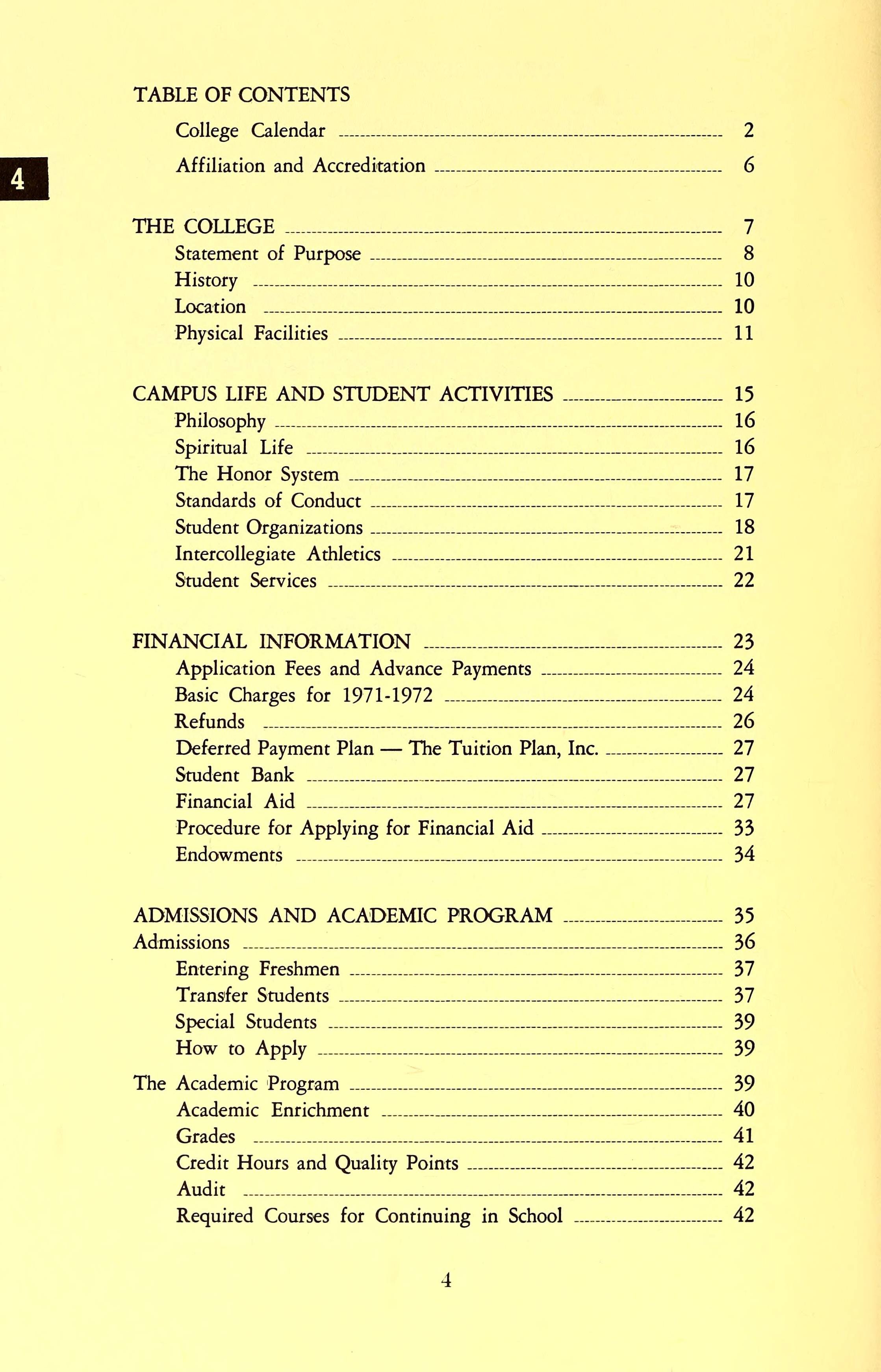 Montreat-Anderson College Course Catalog [1971-1972]