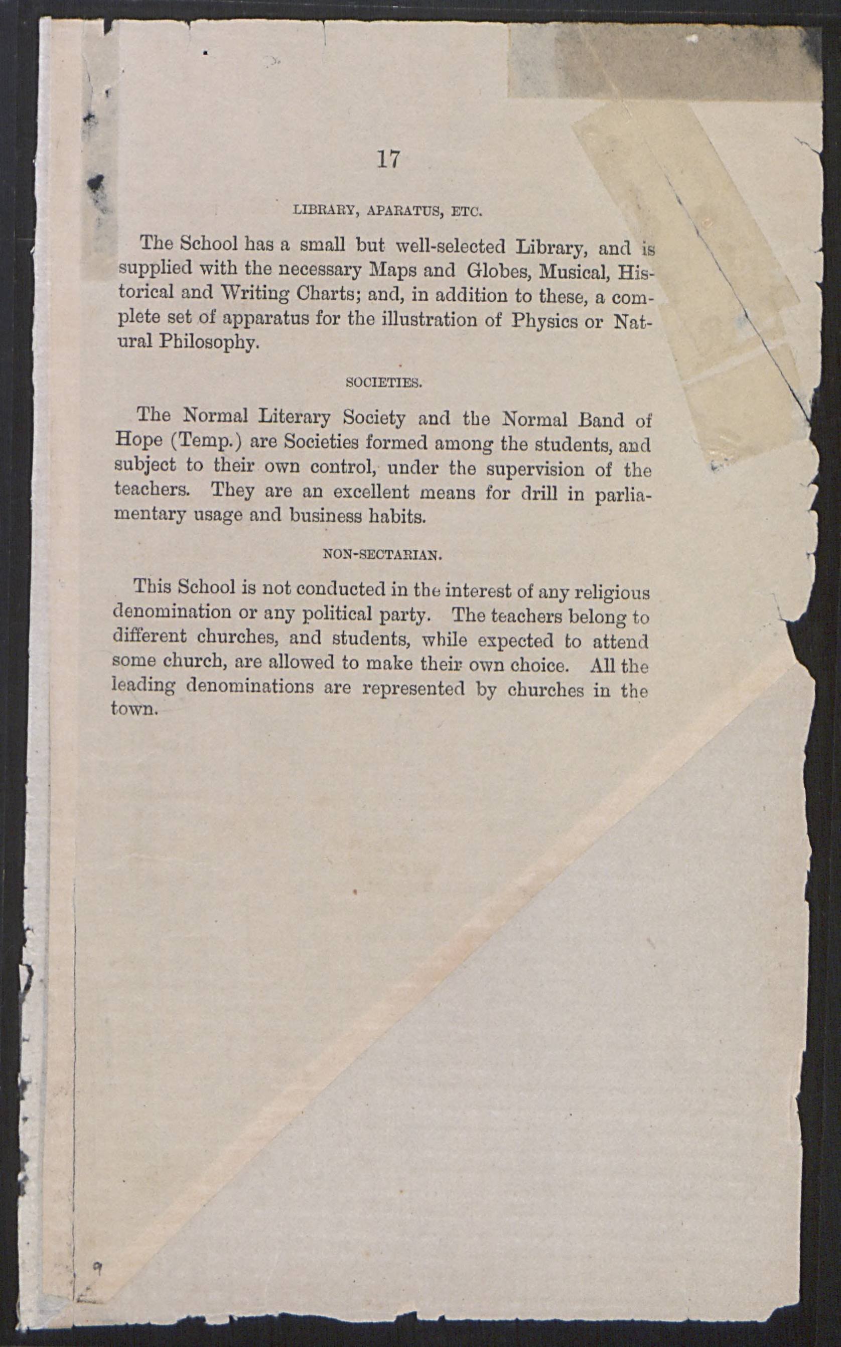 North Carolina State Colored Normal School Catalog [1881-1882]