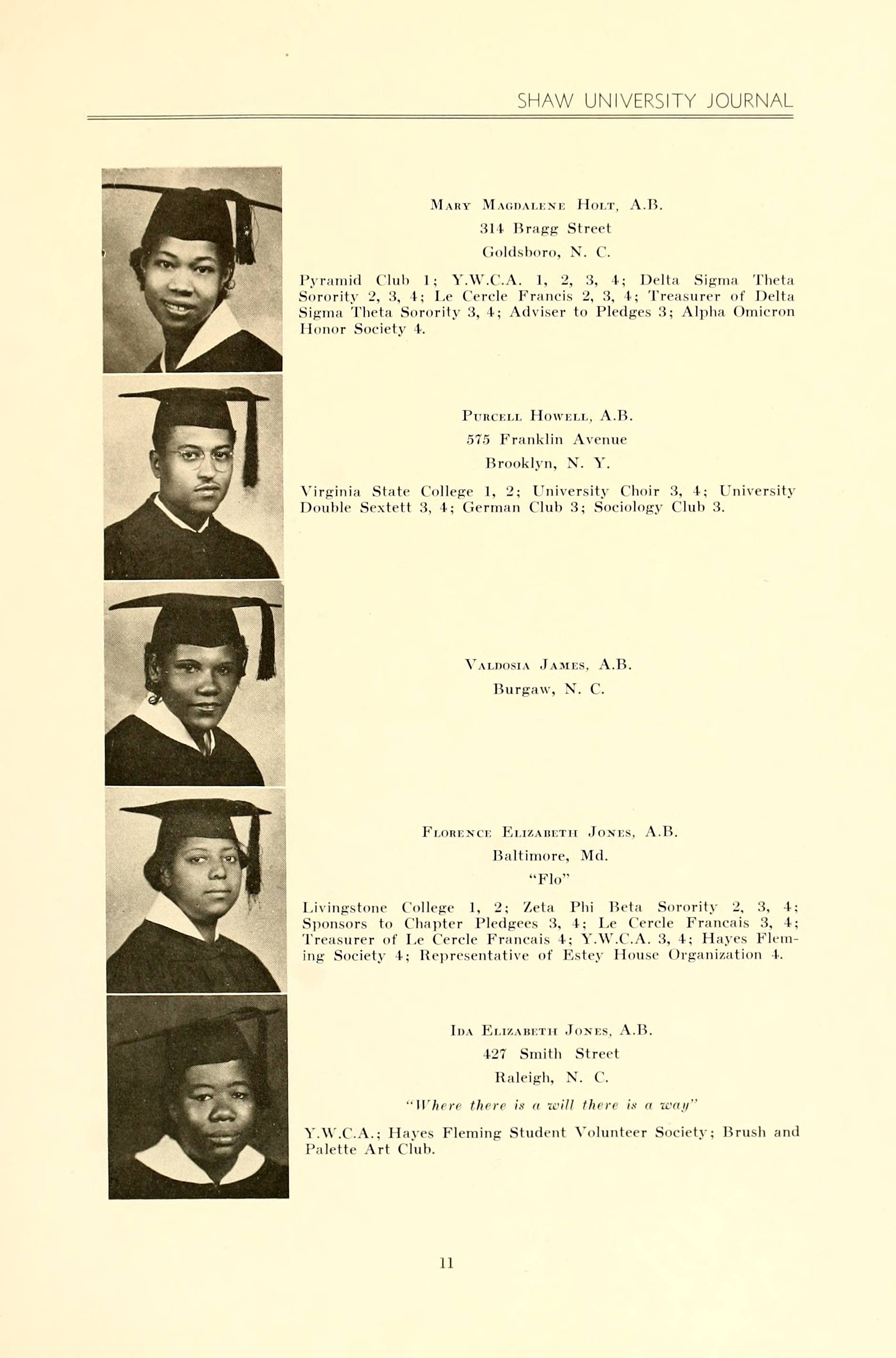 The Shaw University Journal: Commencement Number [1938]