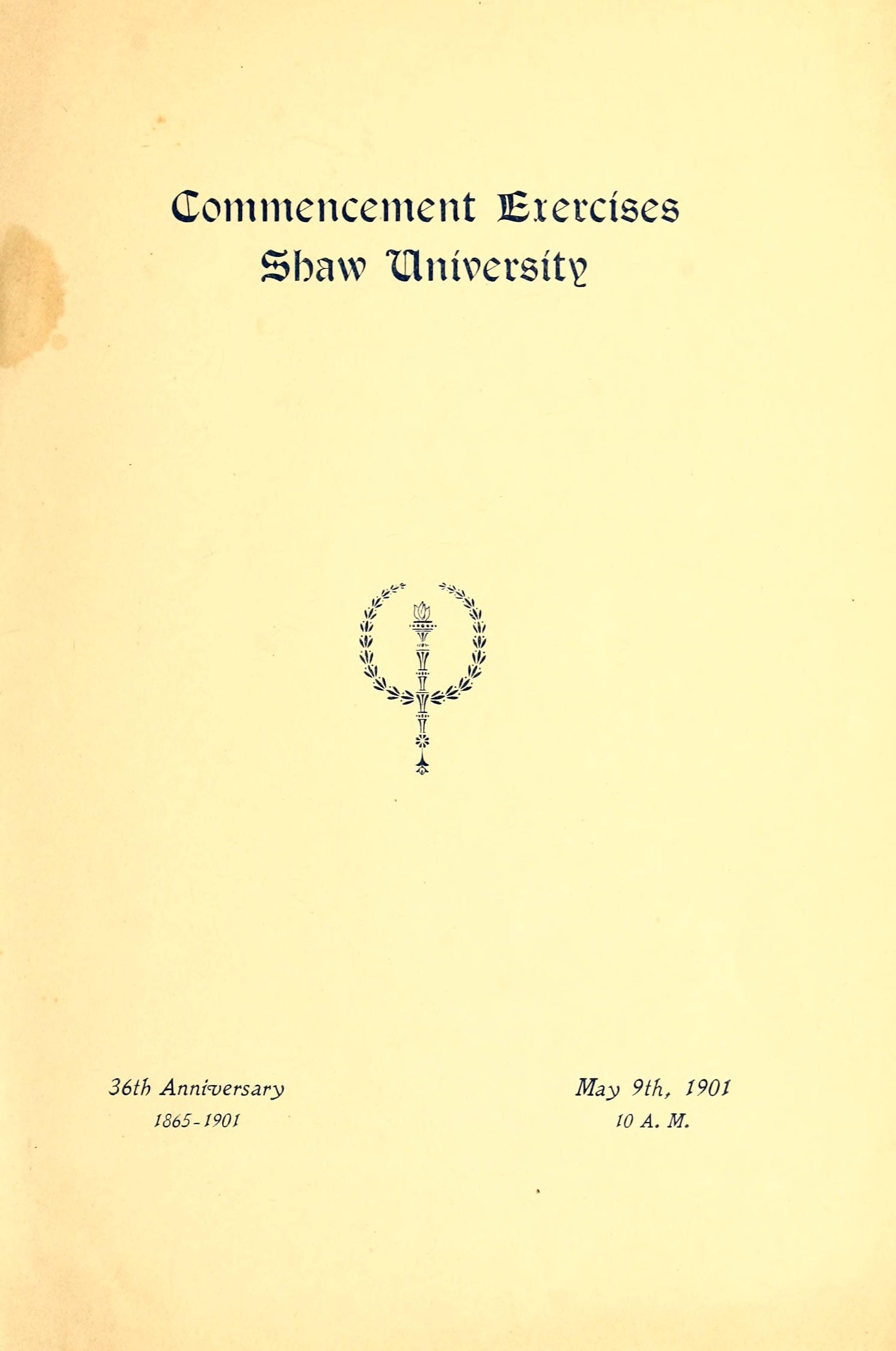 Commencement Exercises Shaw University [1901]