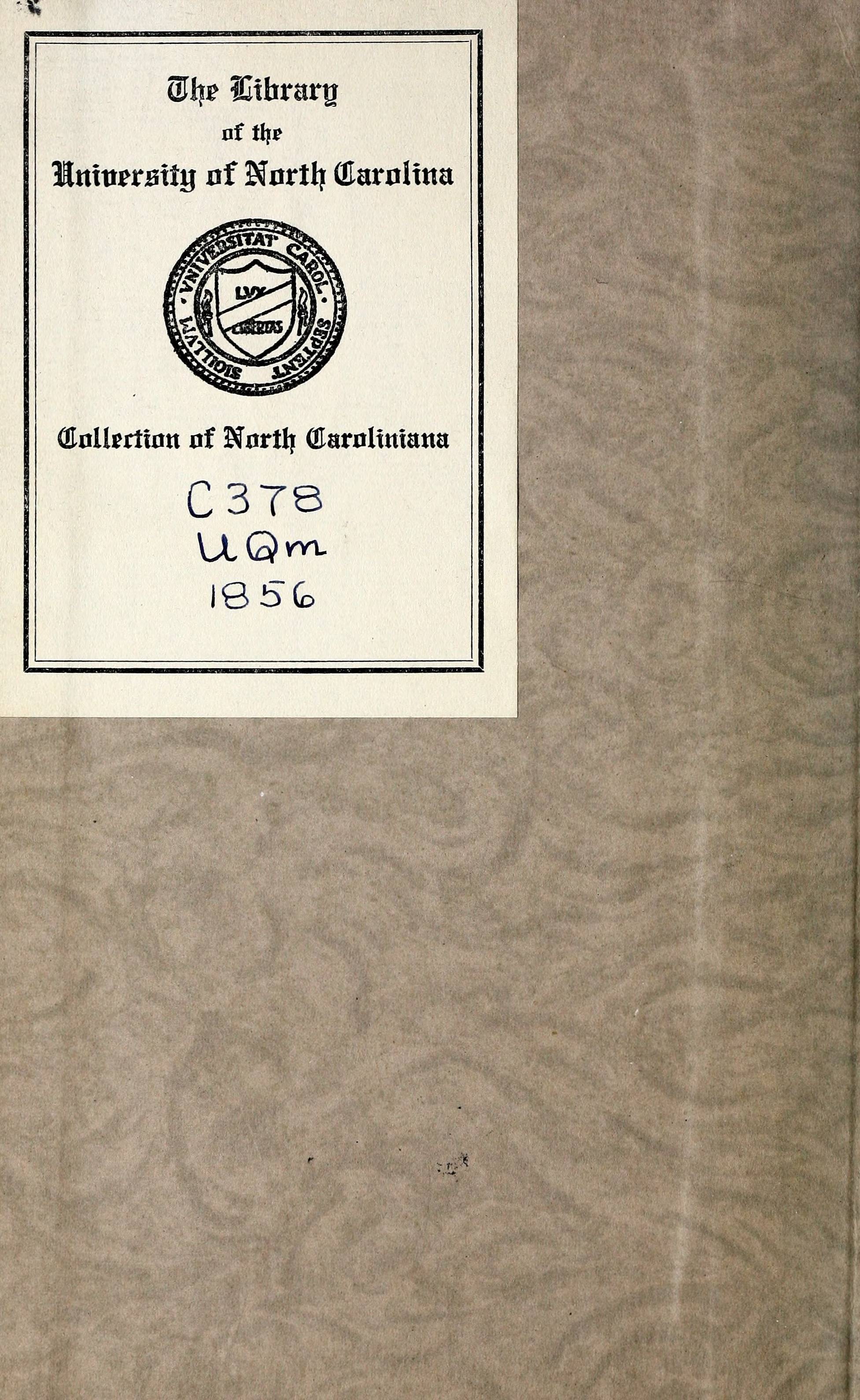 The North Carolina University Magazine [1856]