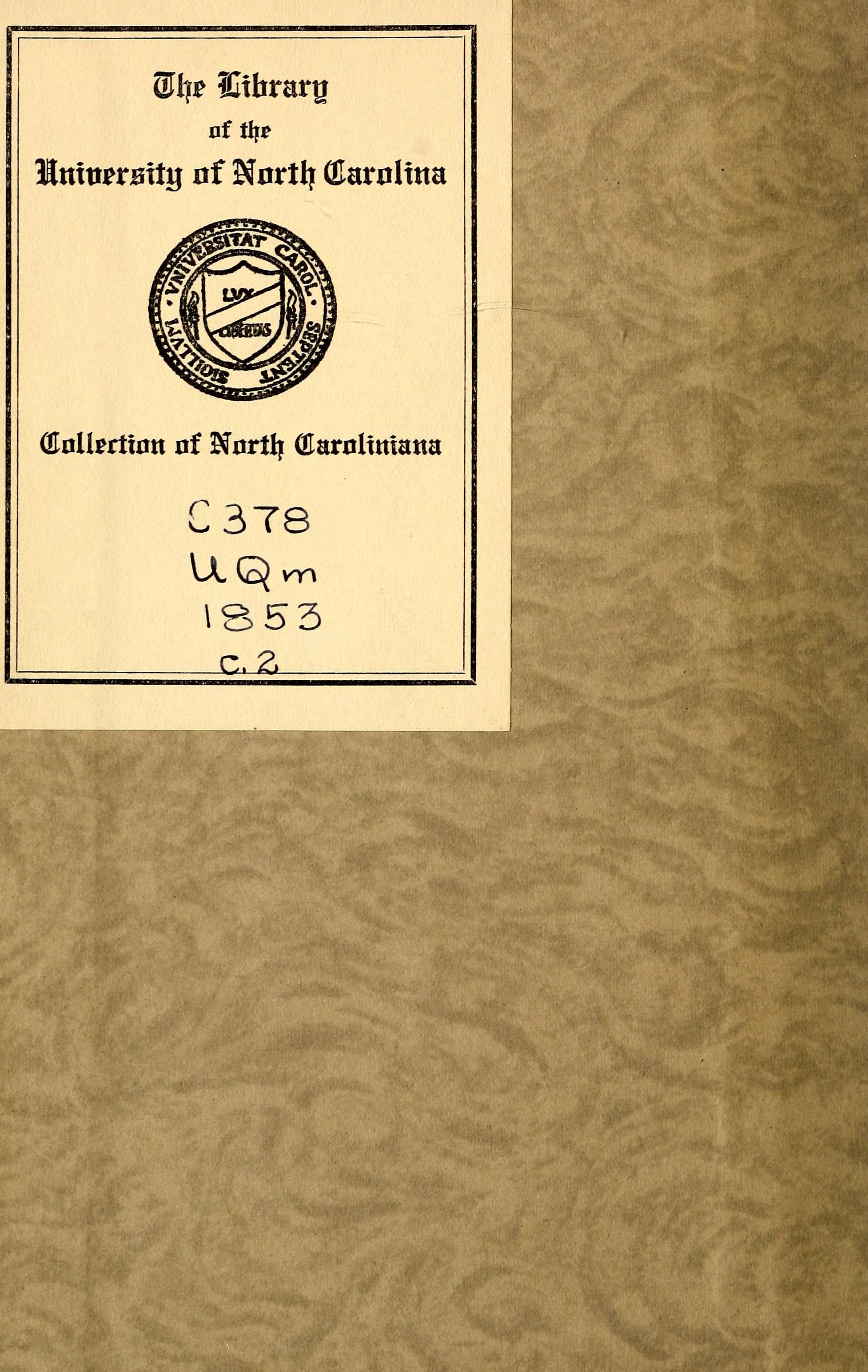 The North Carolina University Magazine [1853]