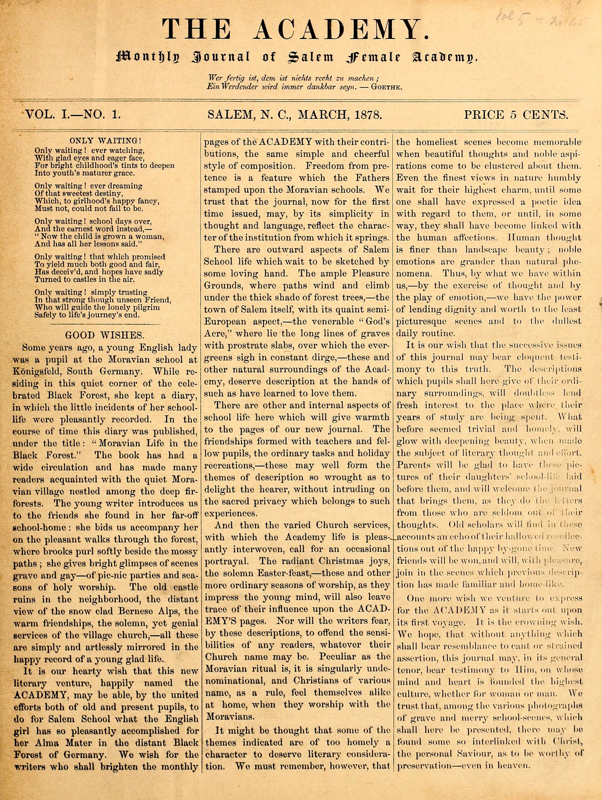 The Academy [1878-1888]