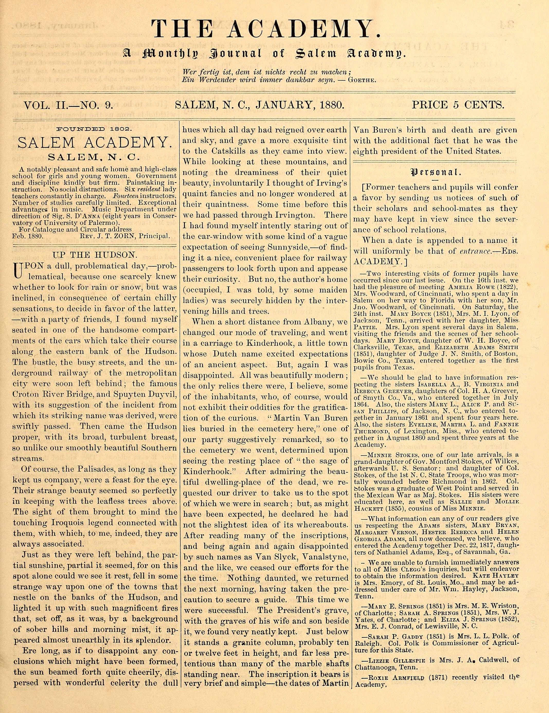 The Academy [1878-1888]