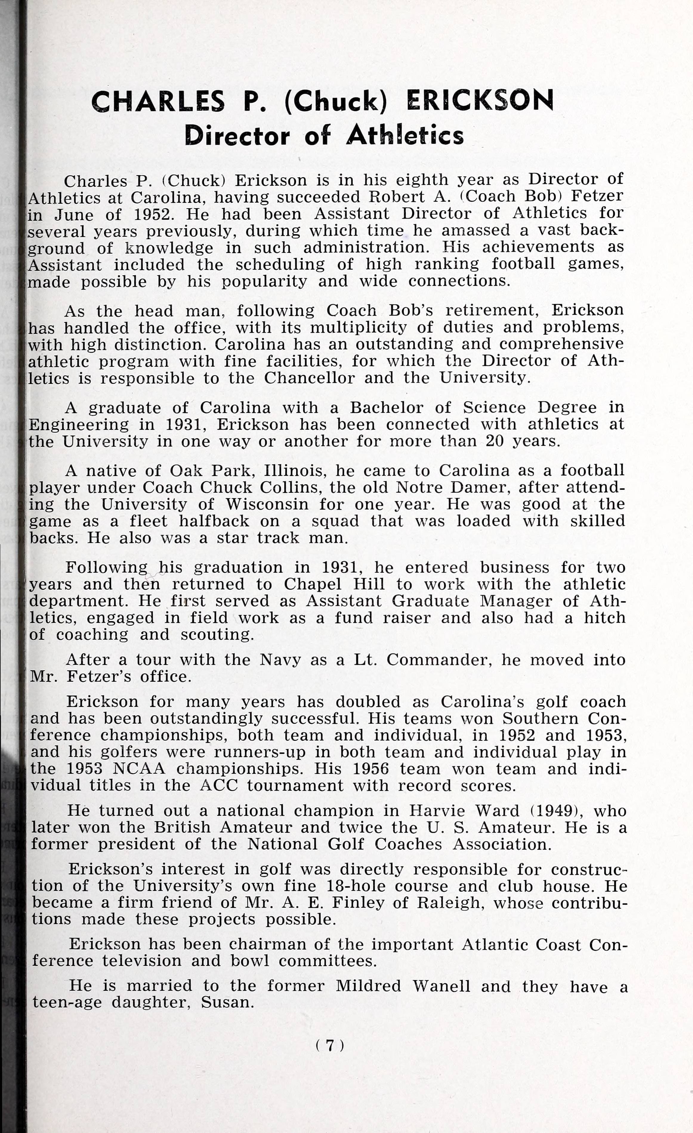 University of North Carolina ... football blue book for press and radio ...