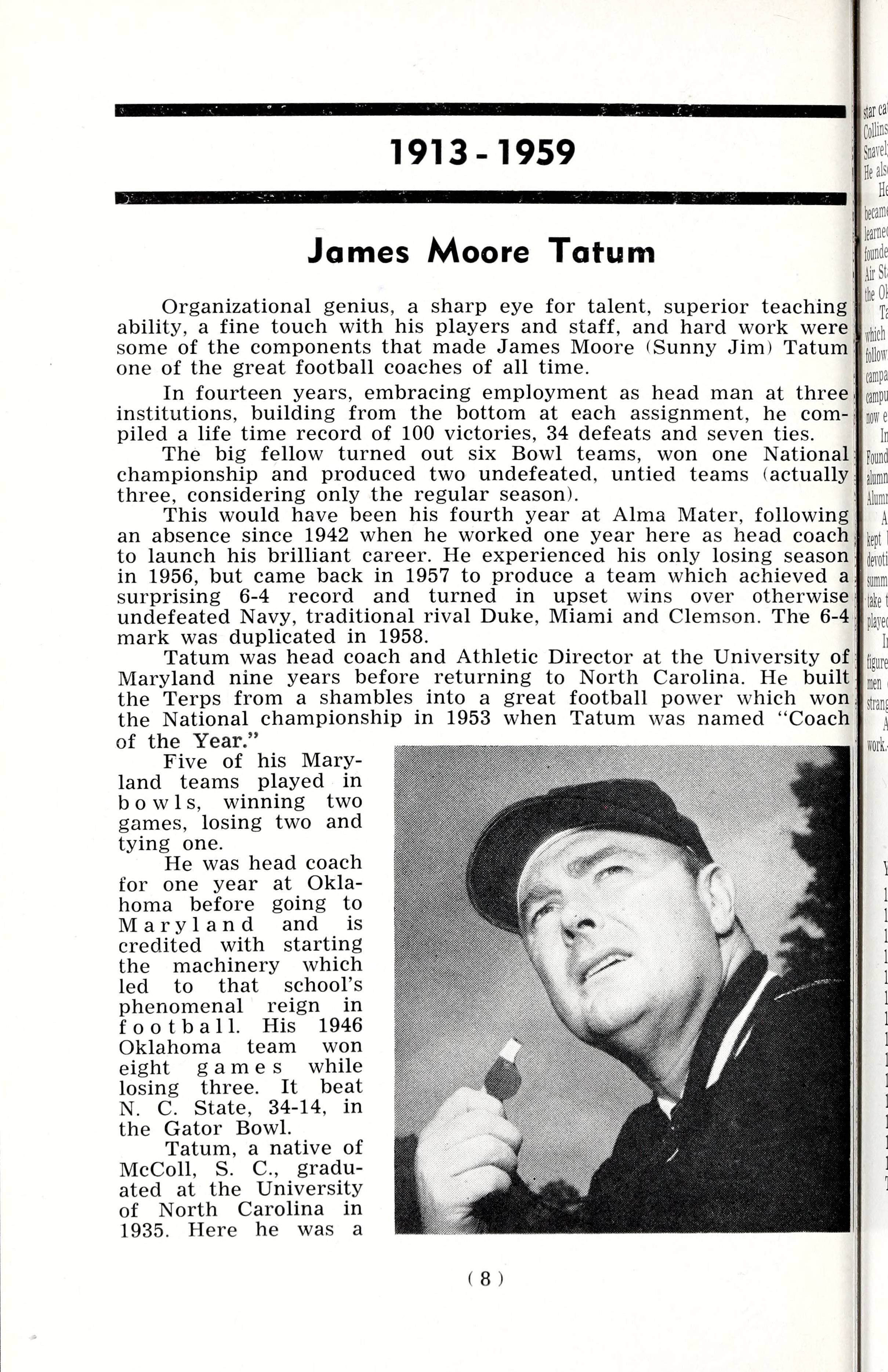 University of North Carolina ... football blue book for press and radio ...