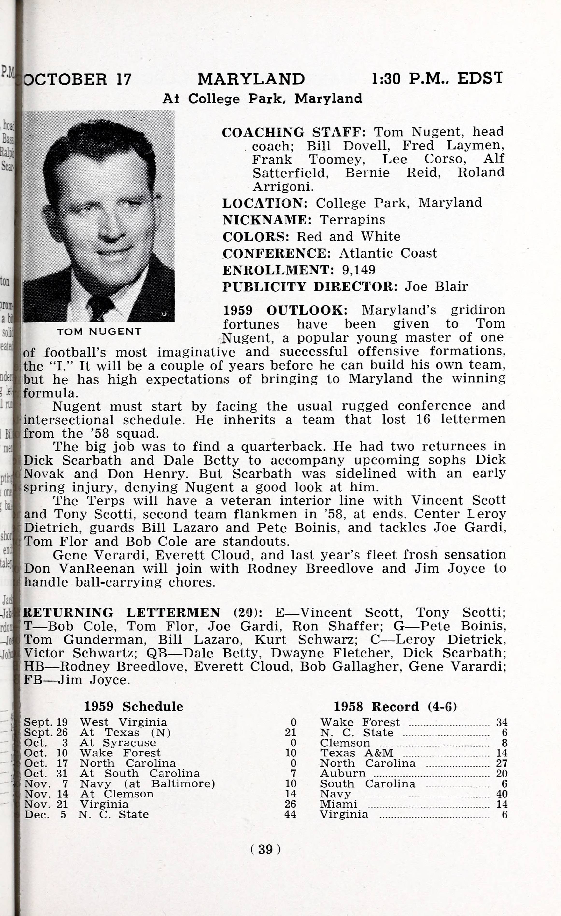 University of North Carolina ... football blue book for press and radio ...