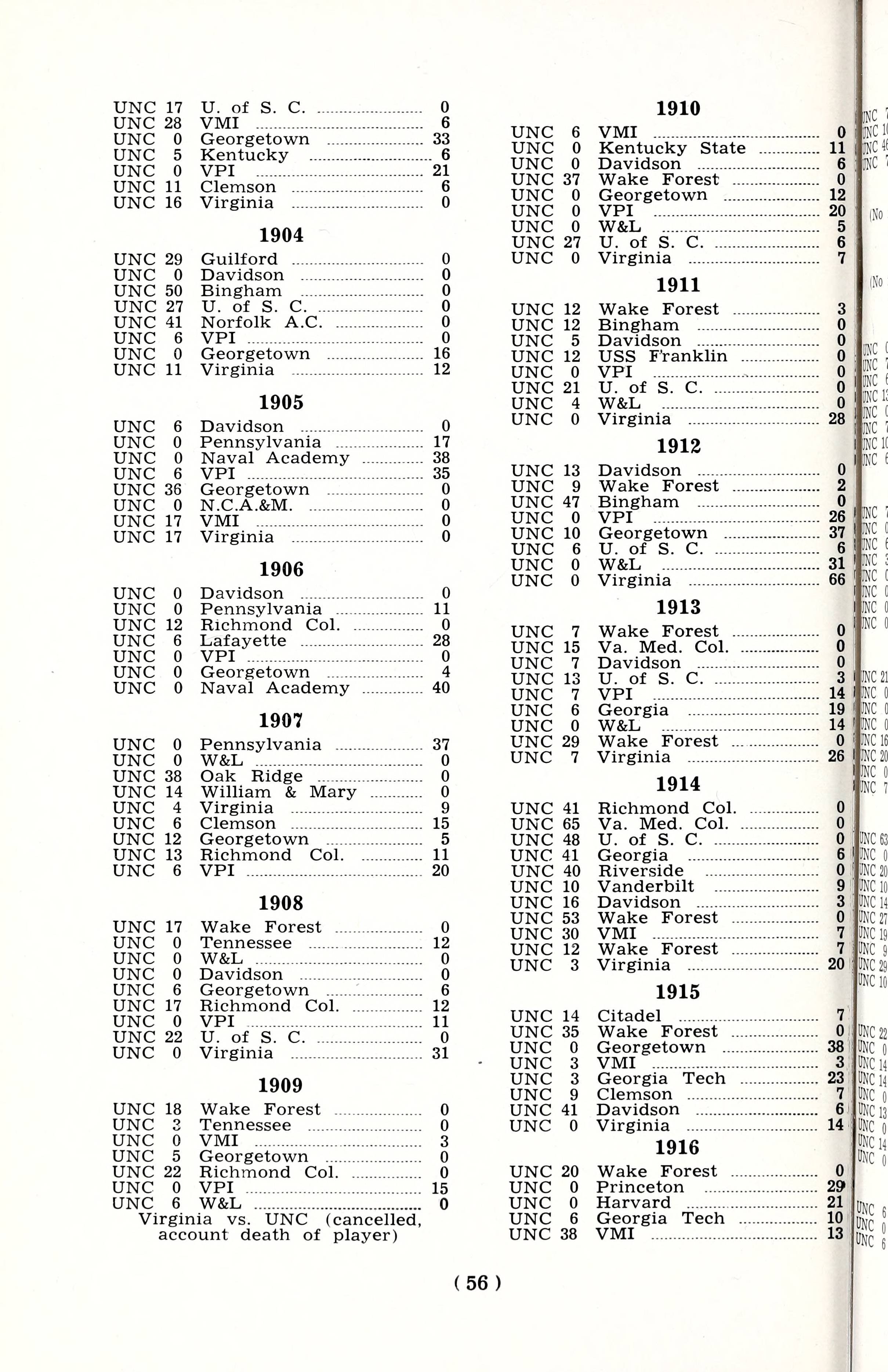 University of North Carolina ... football blue book for press and radio ...