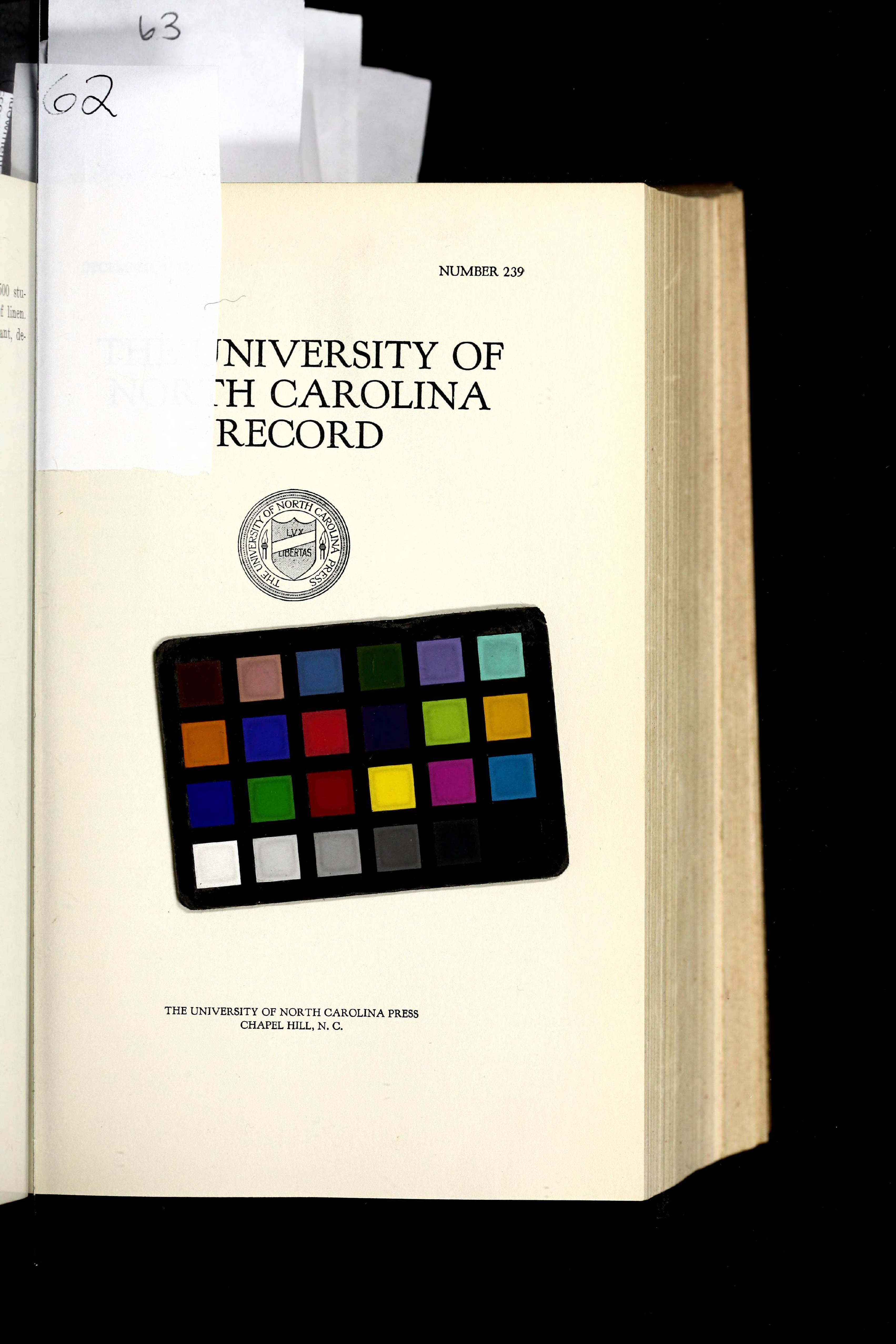 The University of North Carolina Record. The School of Commerce. [1926]