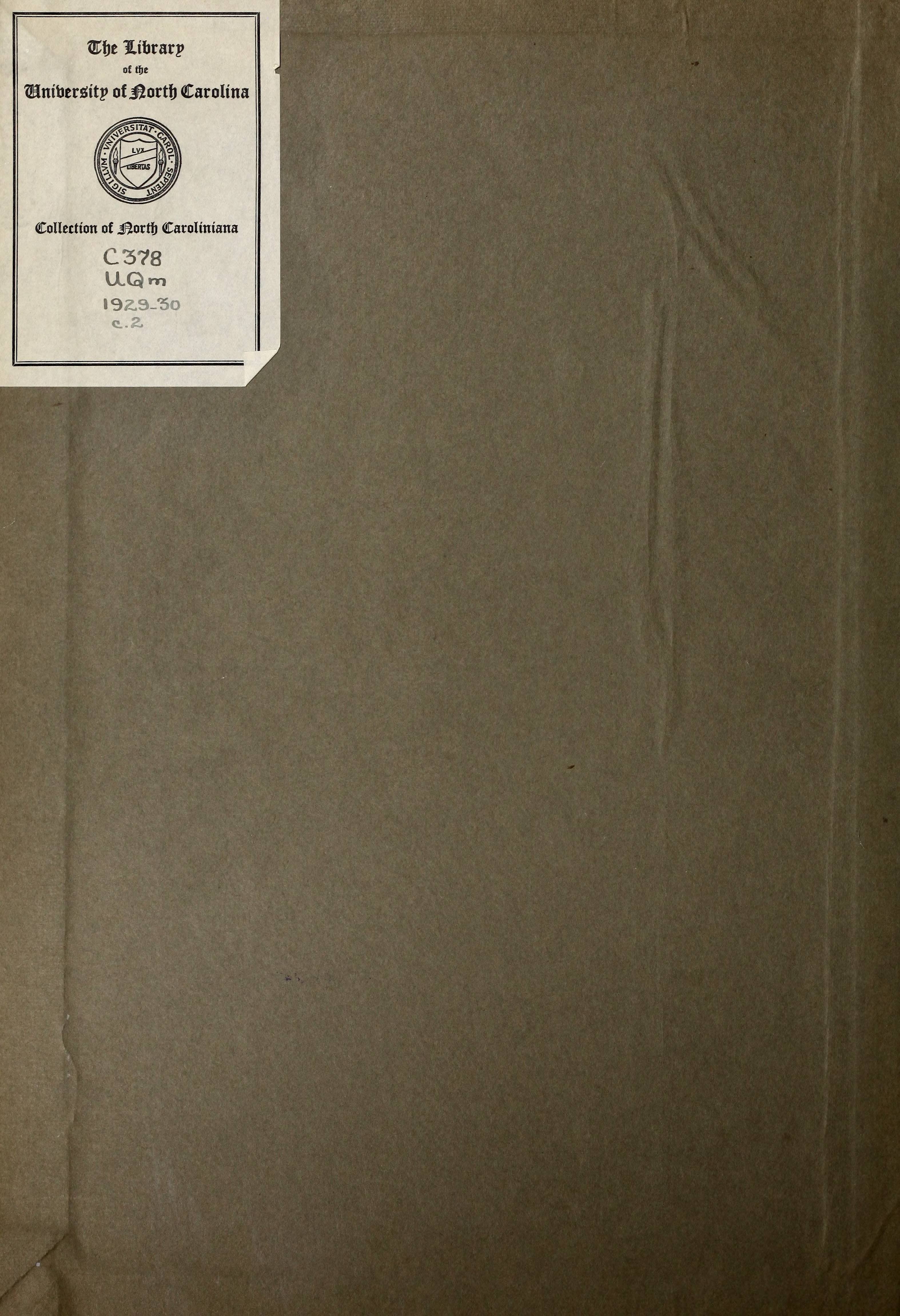 The Carolina Magazine [1929-1930]