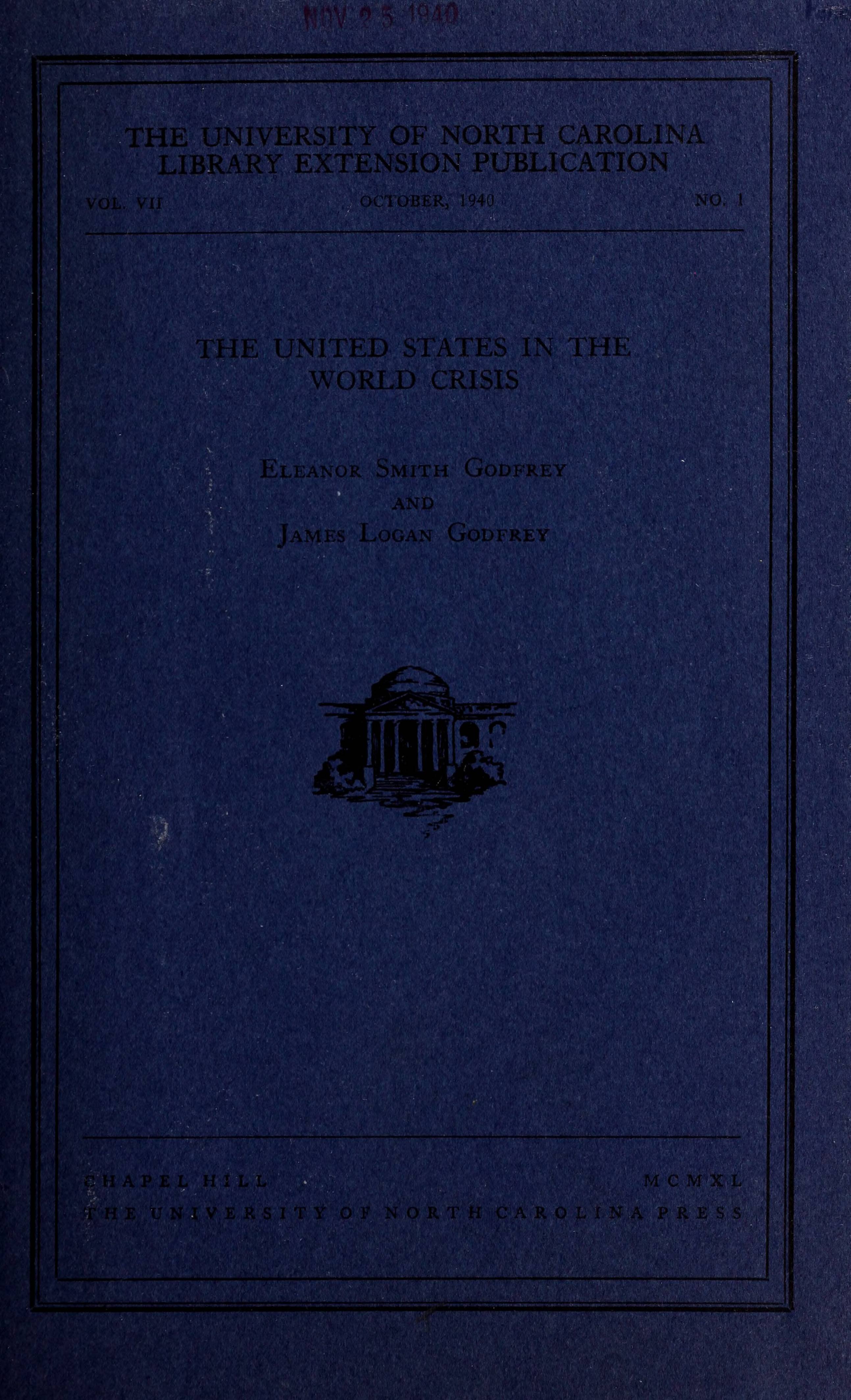 The University of North Carolina Library Extension Publication. The ...