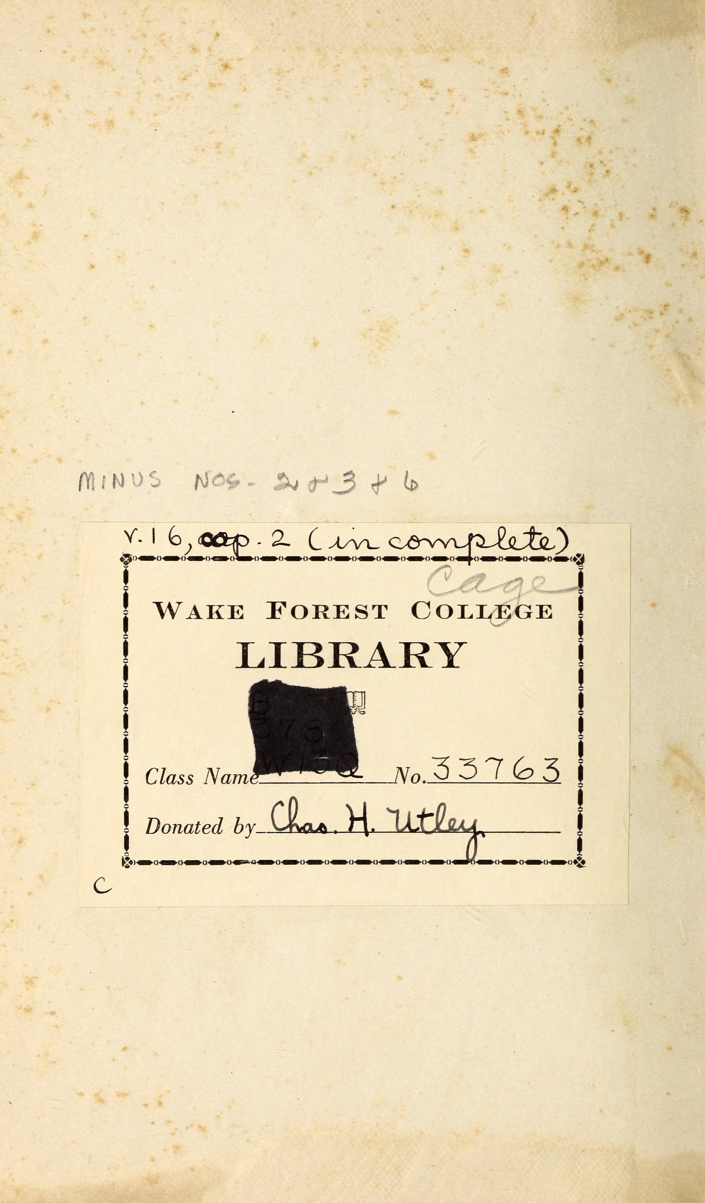 The Wake Forest Student [1896-1897]