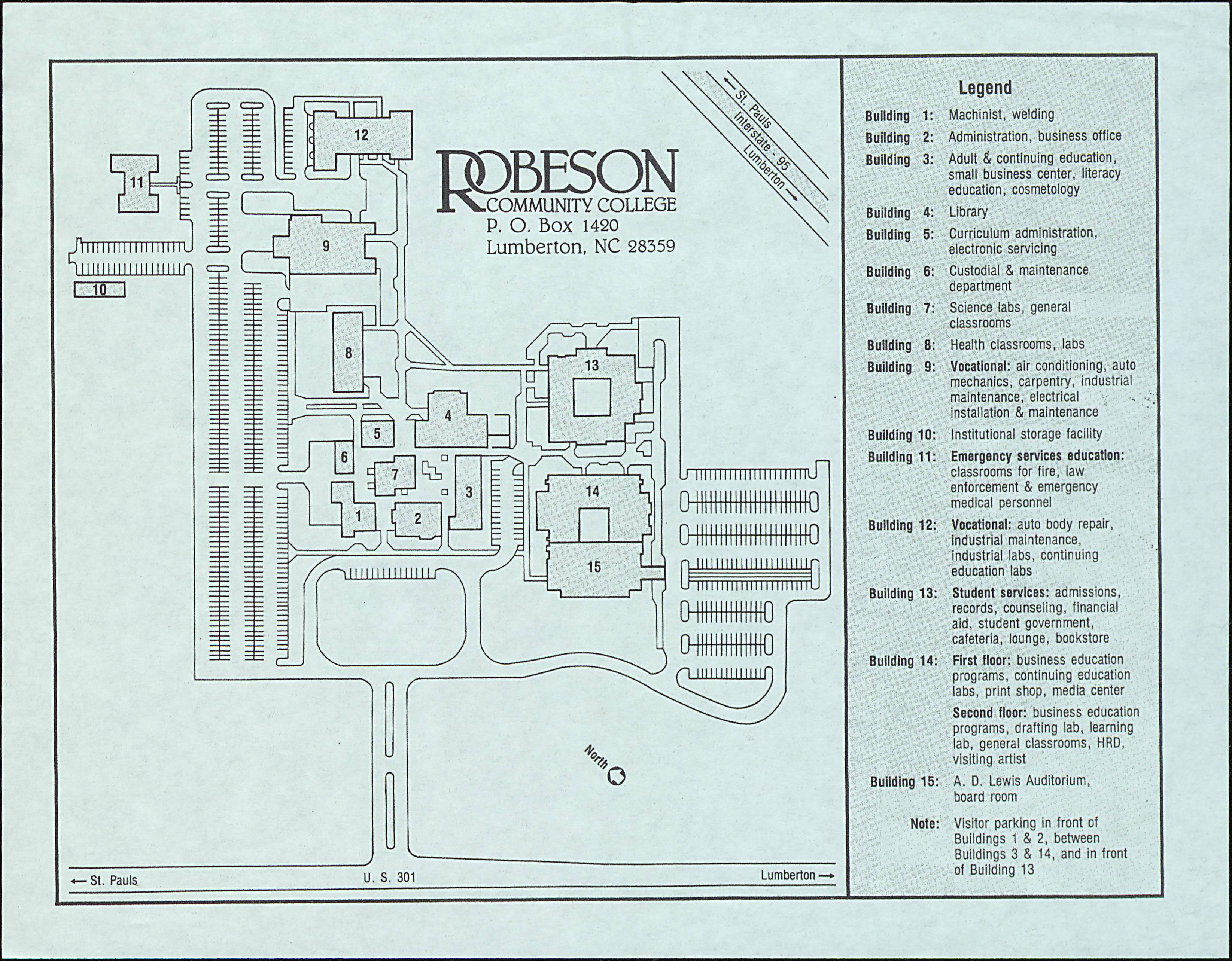 Robeson Community College Building Map