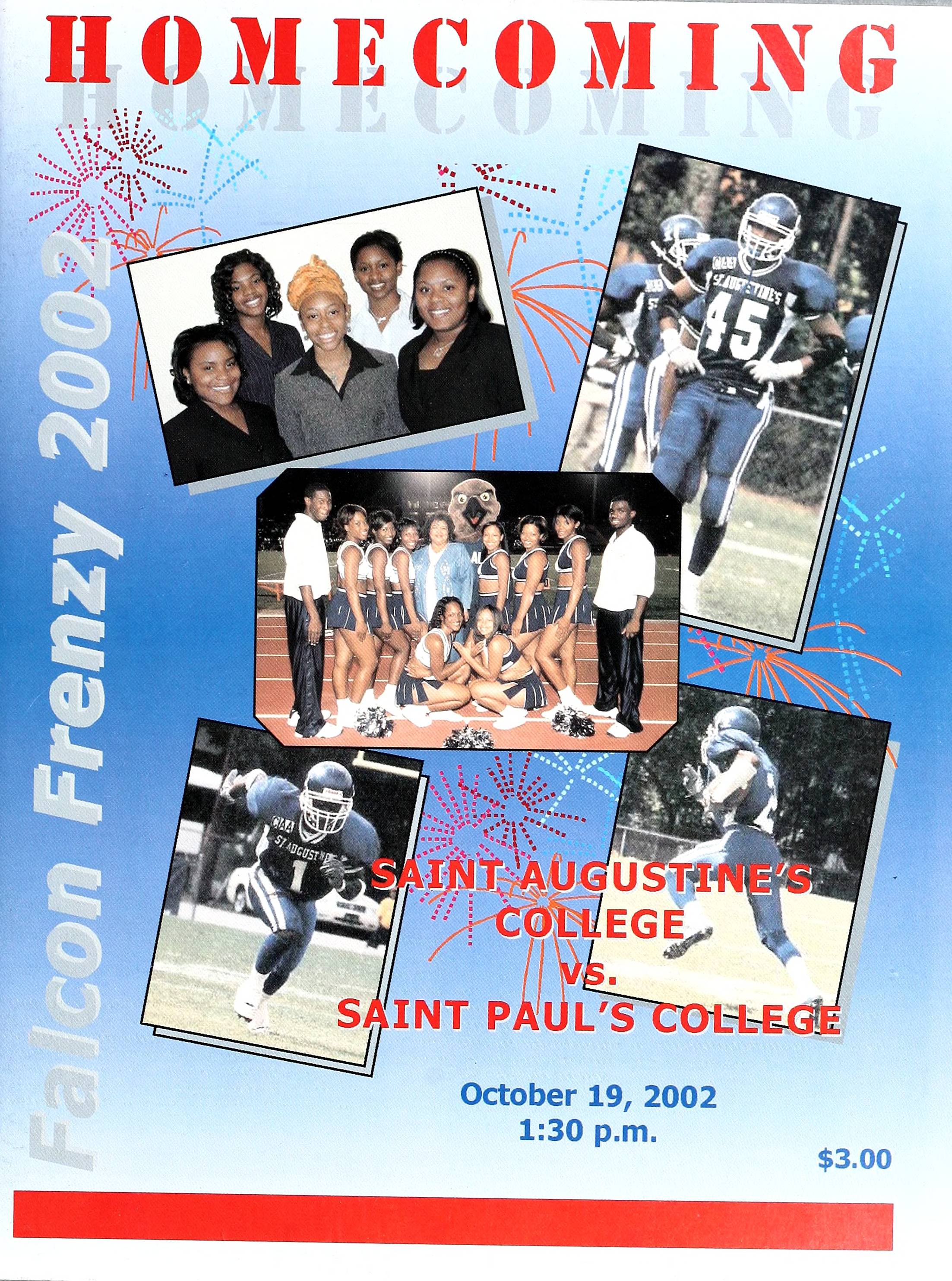 Saint Augustine's College Football Souvenir Journal [October 19, 2002]