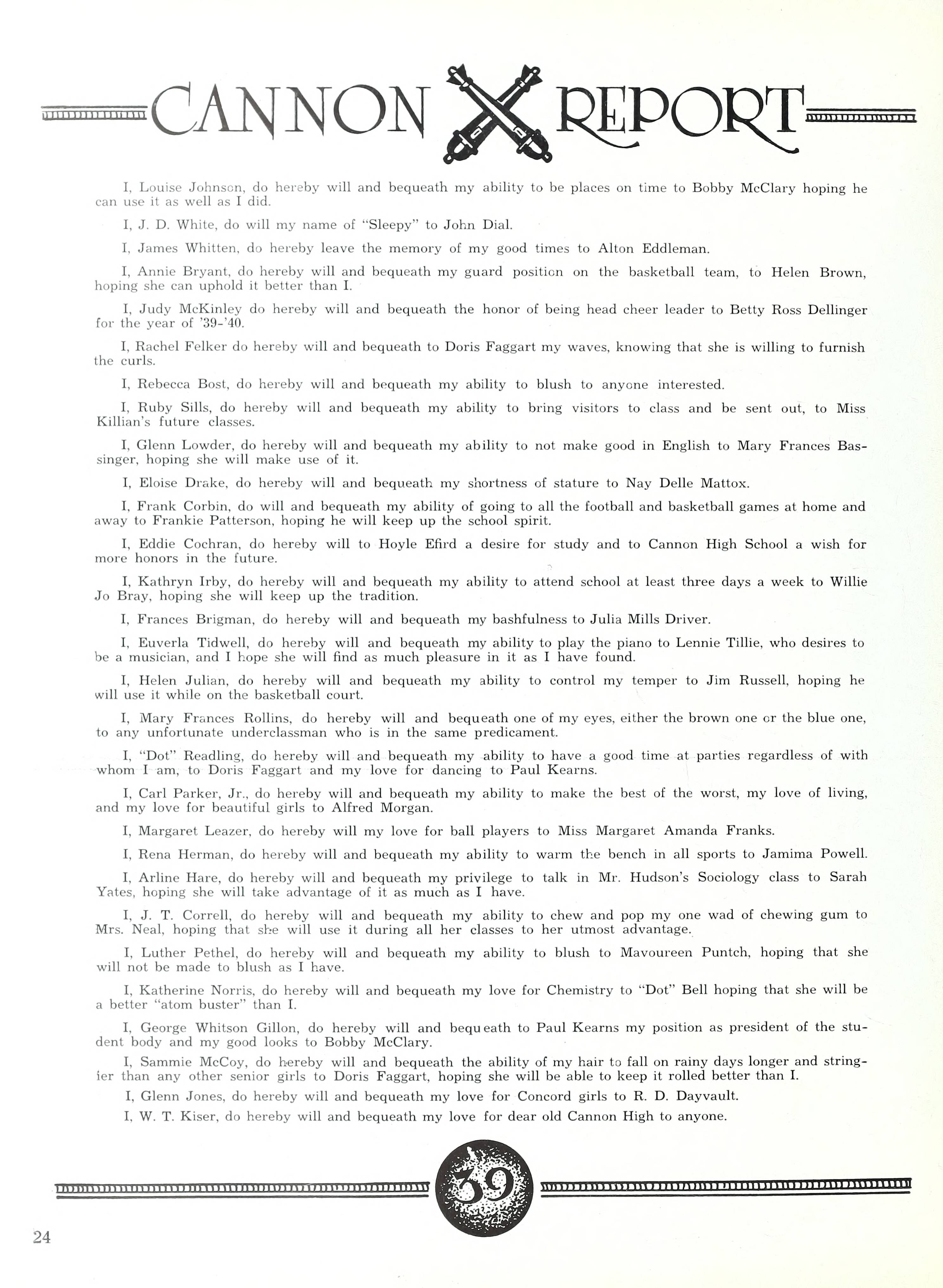 Cannon Report [1939]