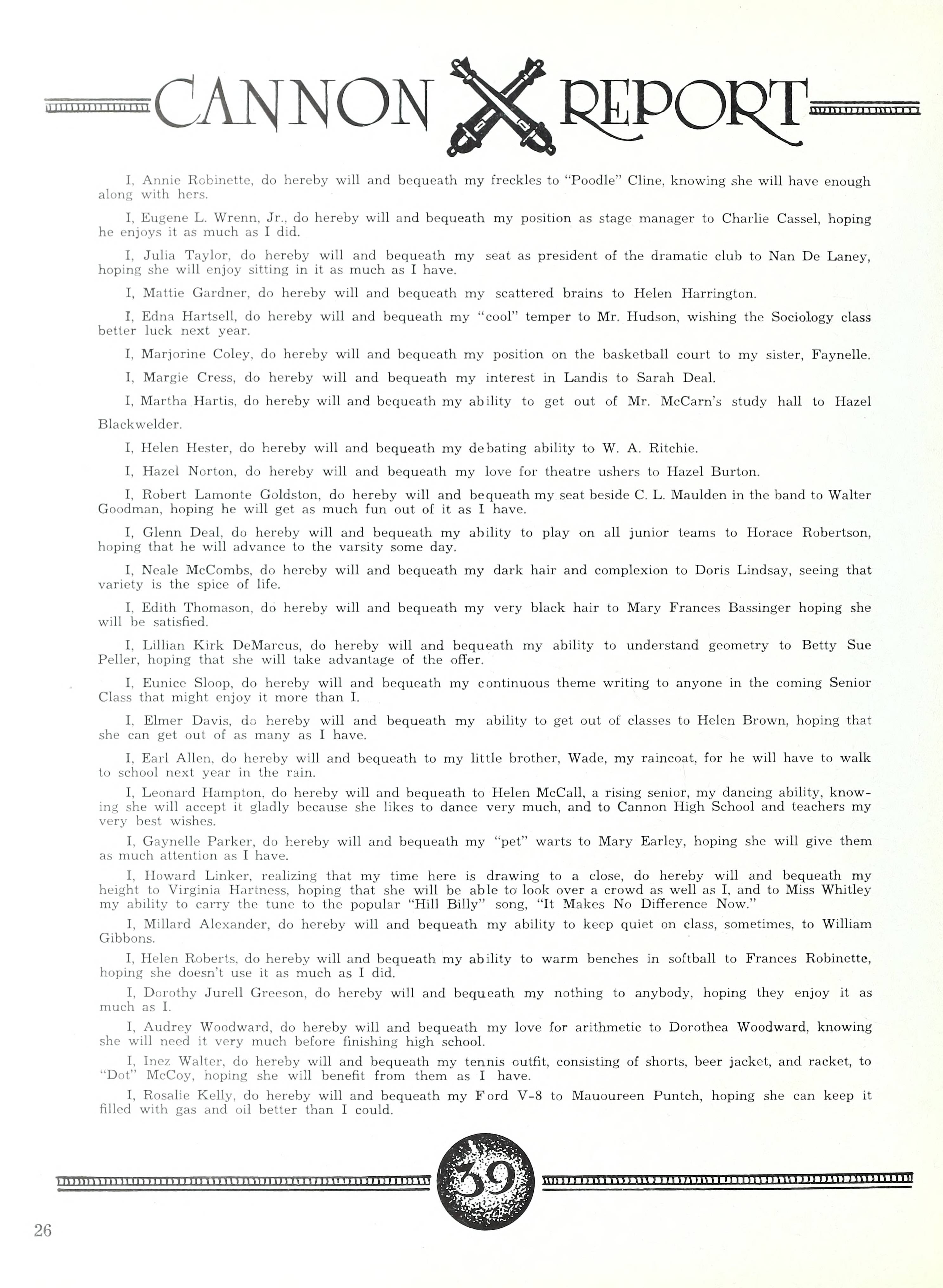 Cannon Report [1939]