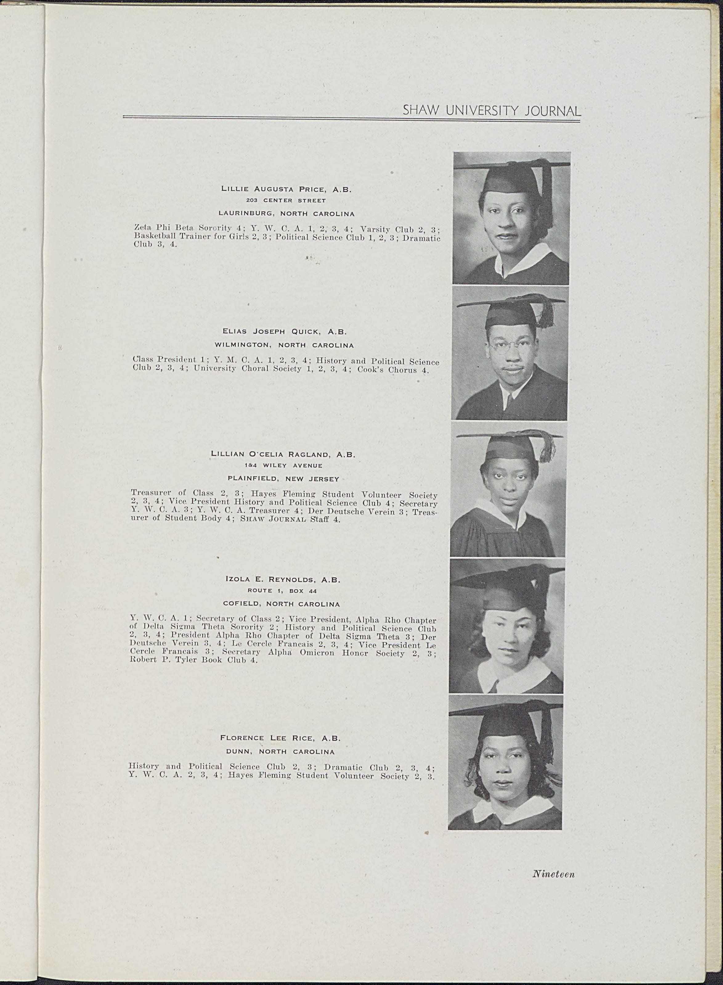 The Shaw University Journal: Commencement Number [1937]