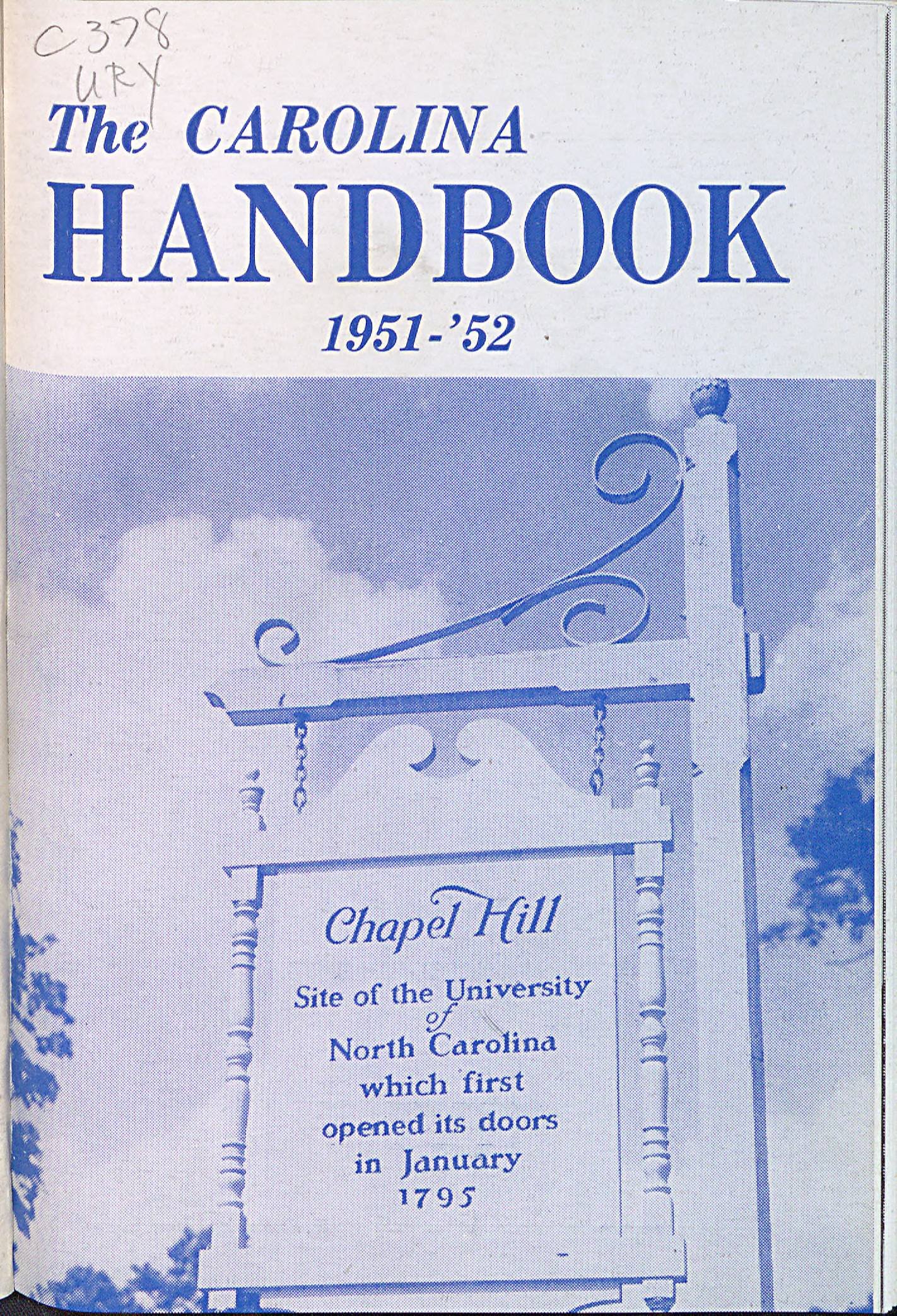 The Carolina Handbook [1951-1952]