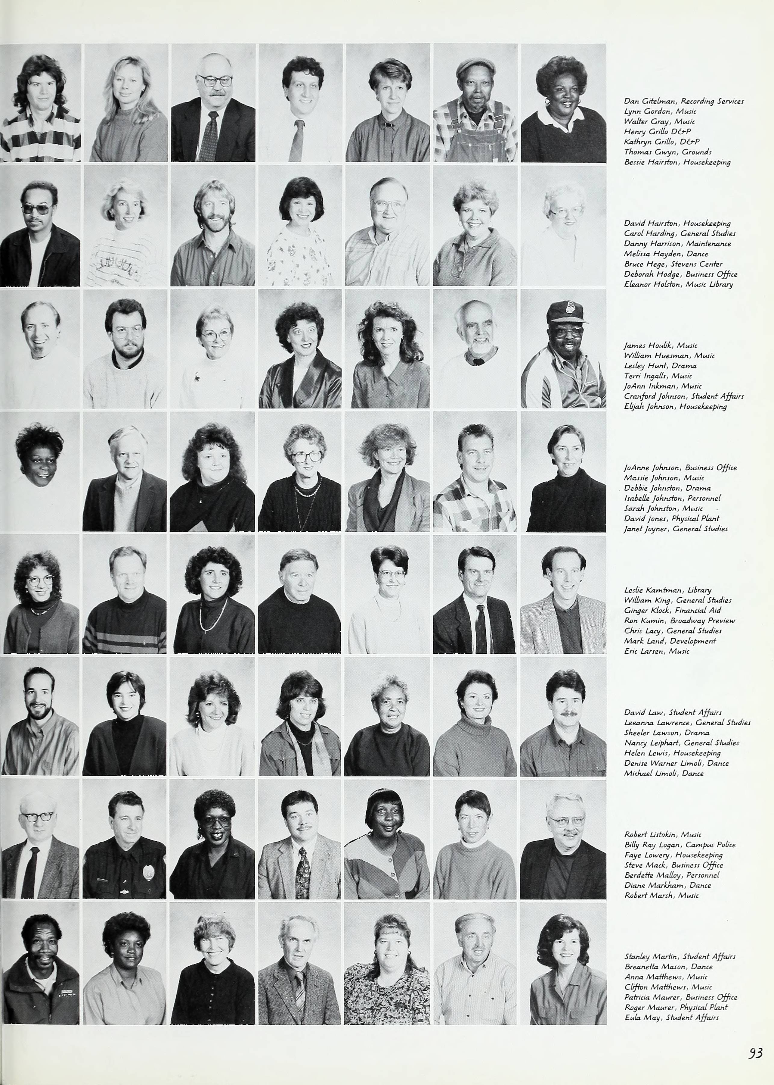 North Carolina School of the Arts Yearbook [1992]