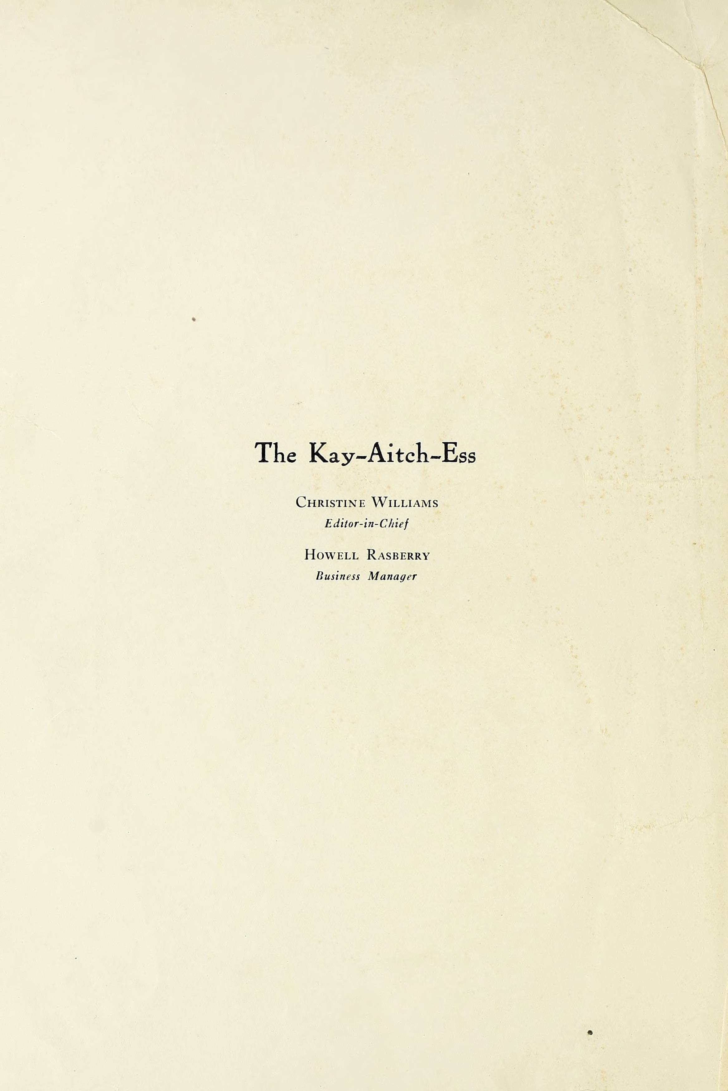 Kay Aitch Ess [1928]