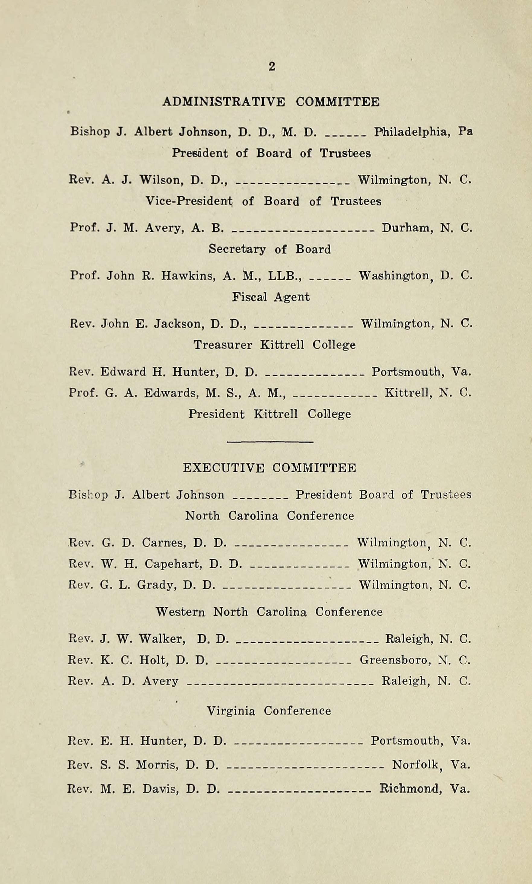 Kittrell College Bulletin [1920-1921]