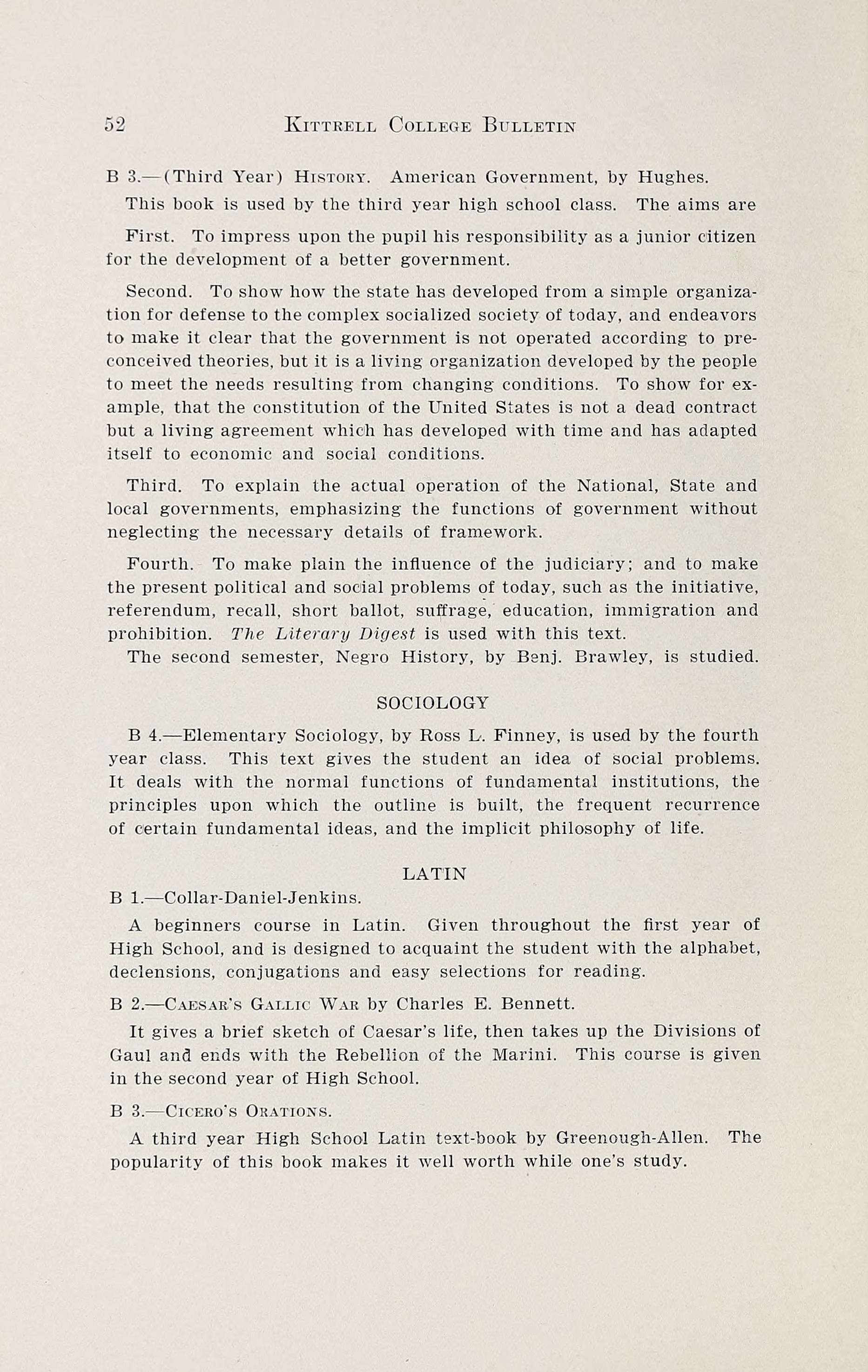 Kittrell College Bulletin [1930-1931]