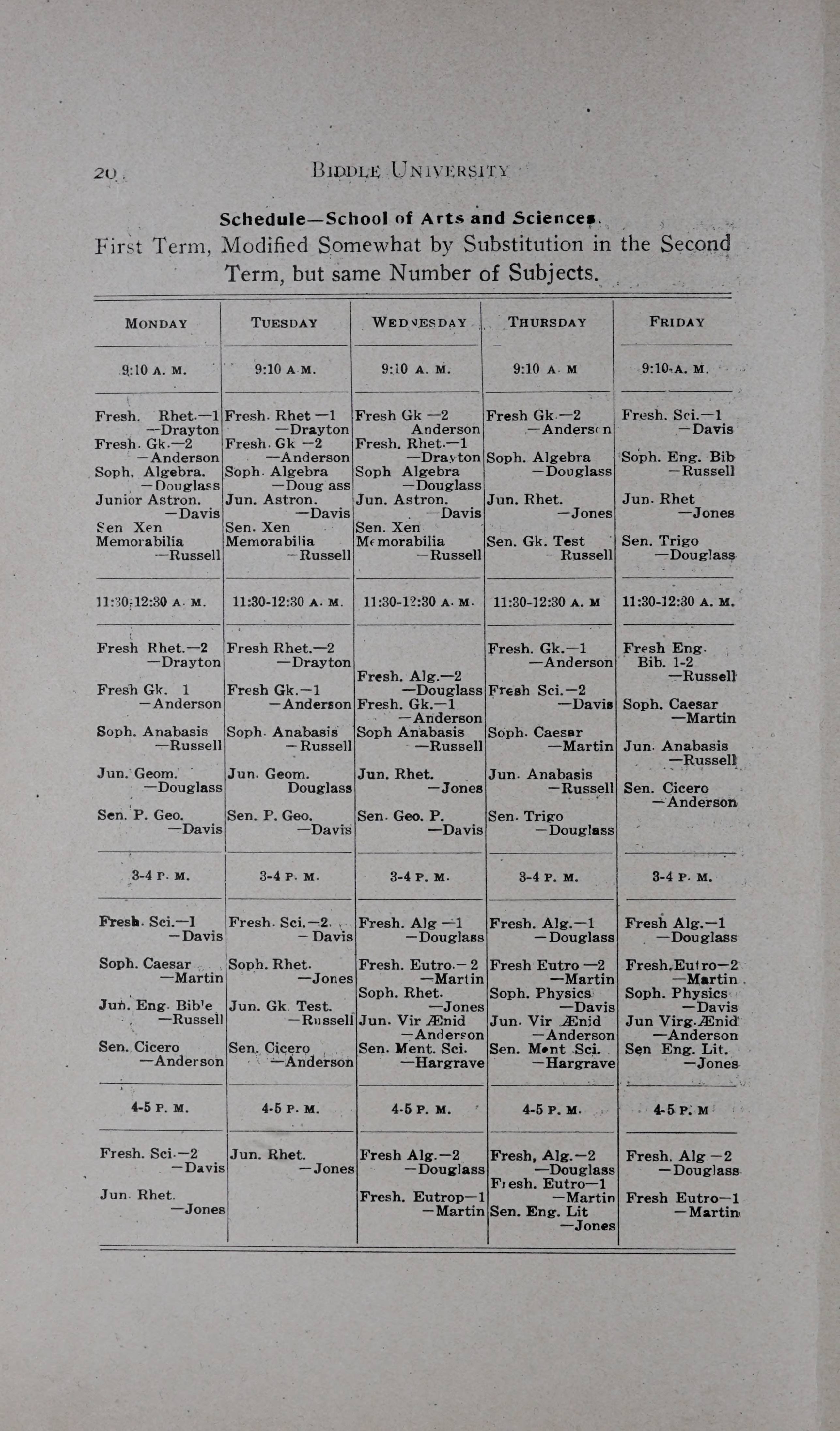 Biddle University General Catalogue [1906-1907]